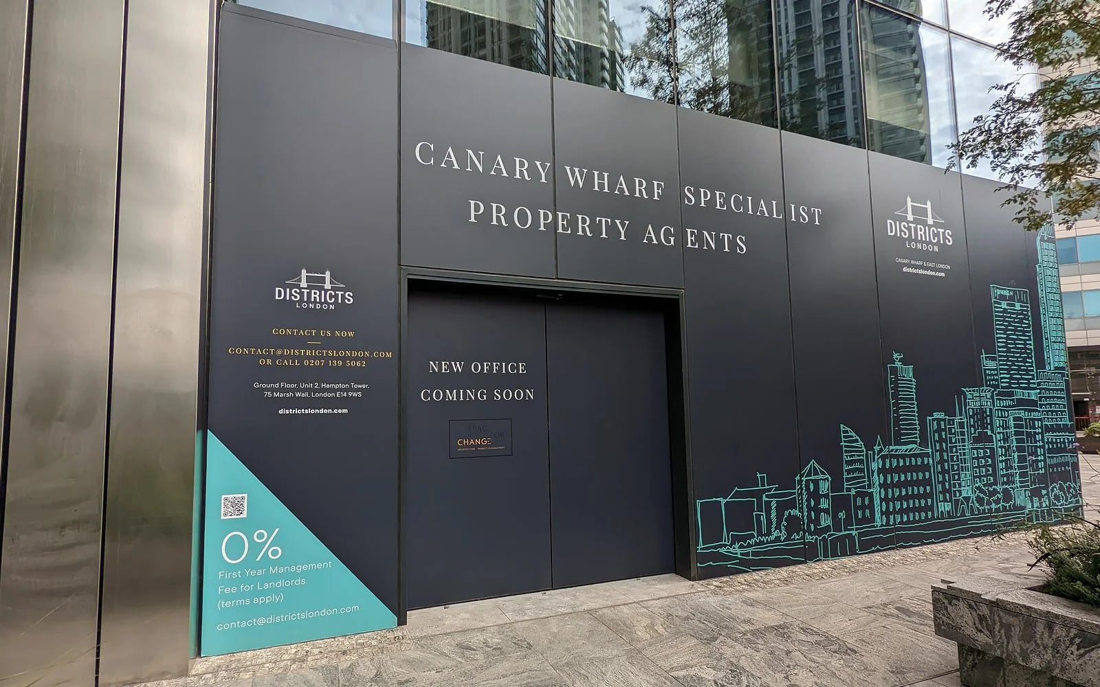 Districts London | Window Graphics & Signage Canary Wharf | Signs Base