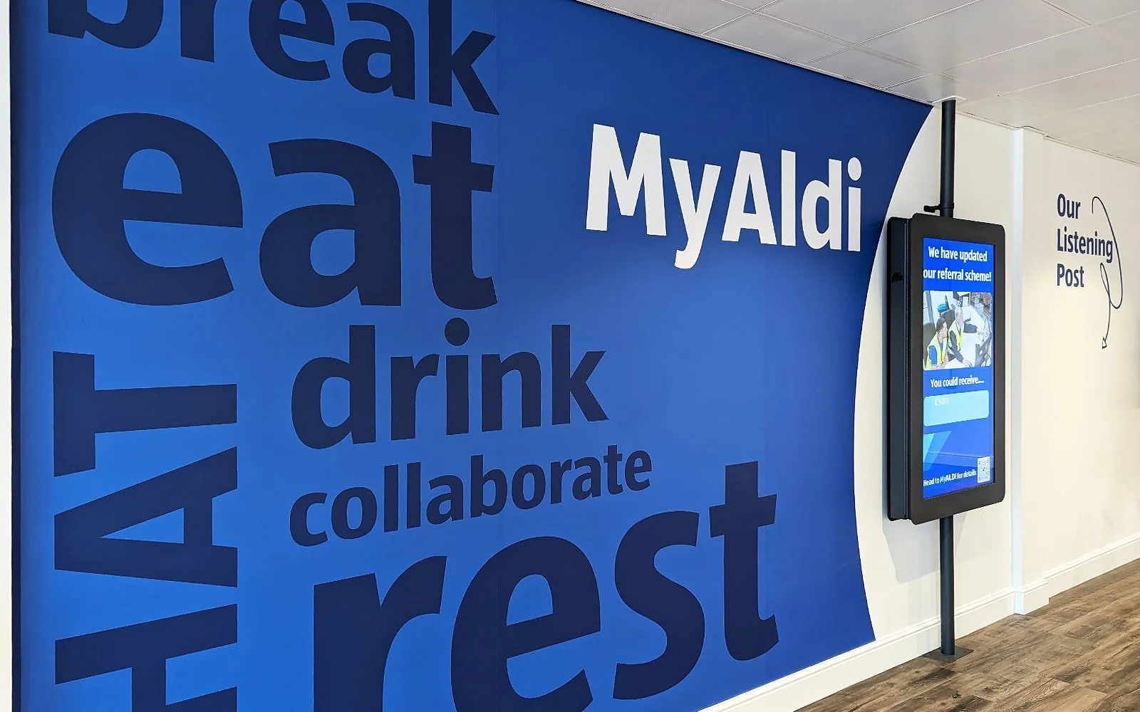 Signage Inspiration | Collaborative Office Wall Graphics | Aldi Case Study | Signs Base