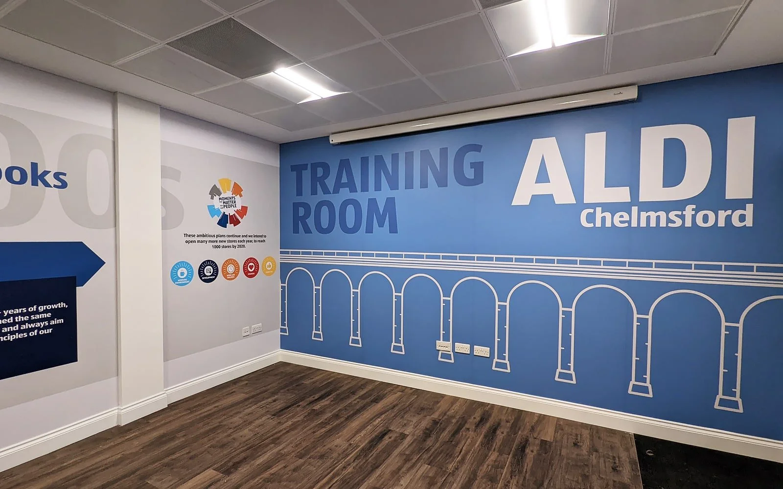 Signage Inspiration | Collaborative Office Wall Graphics | Aldi Case ...
