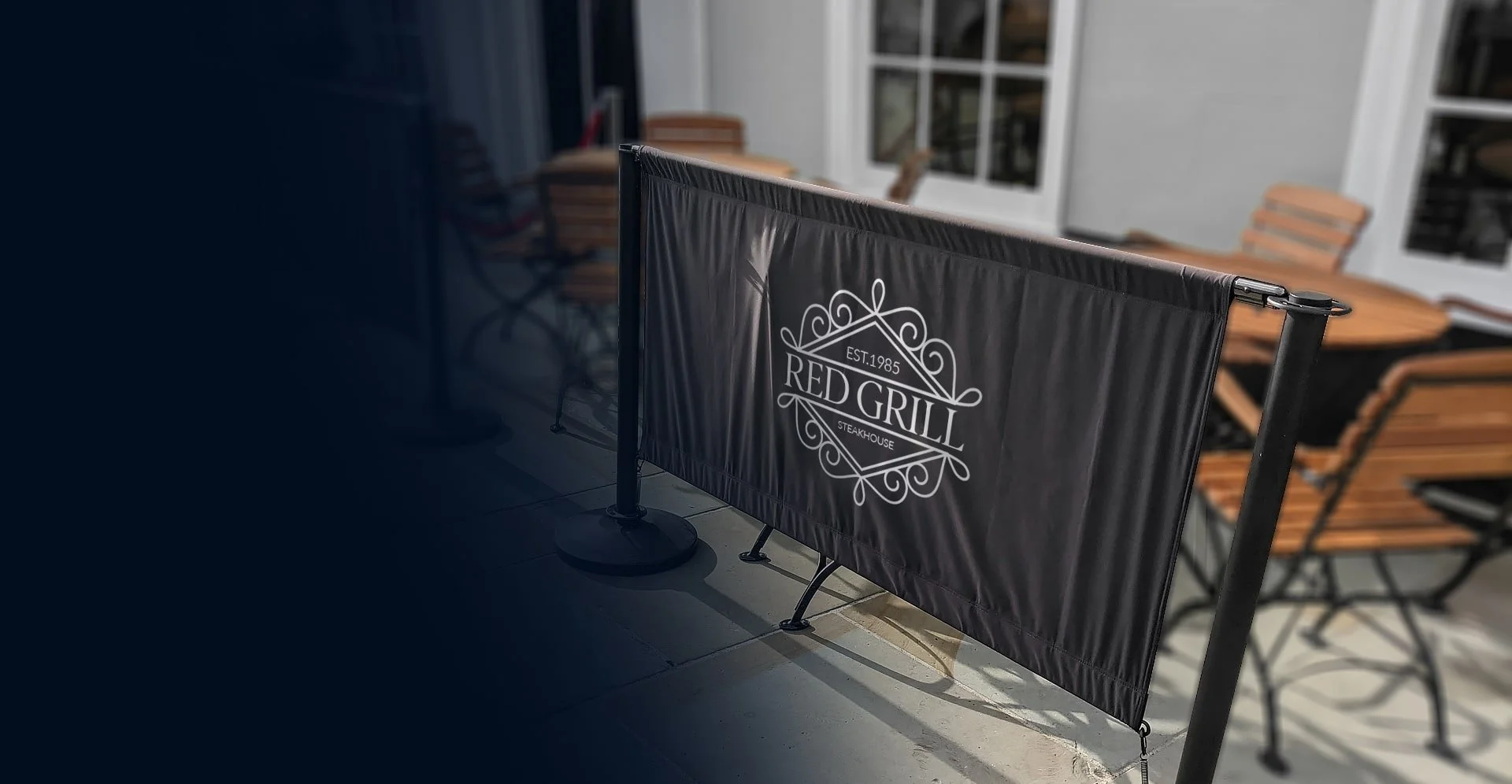 Cafe Barriers & Restaurant Barrier Banners | Signs Base