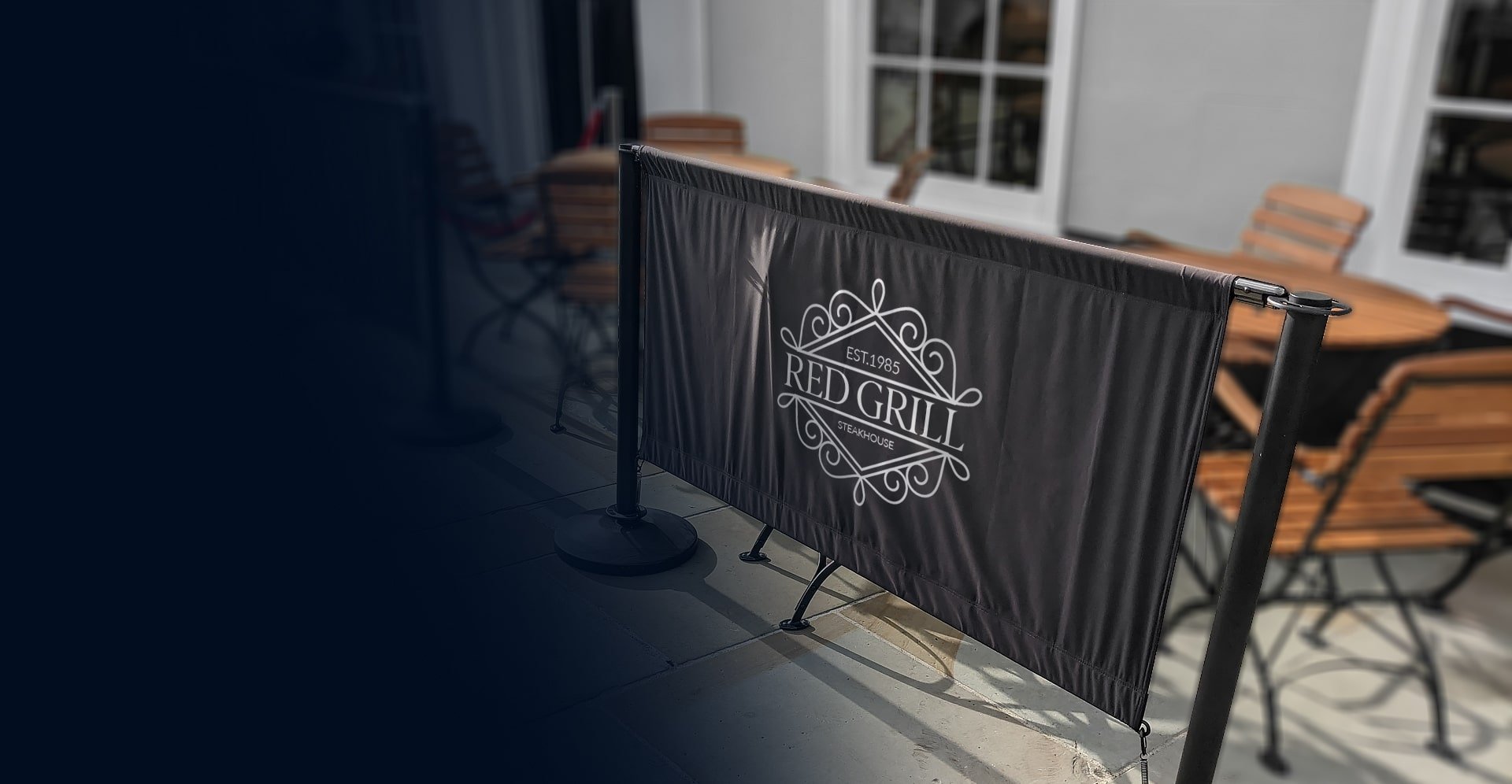 Cafe Barriers & Restaurant Barrier Banners | Signs Base