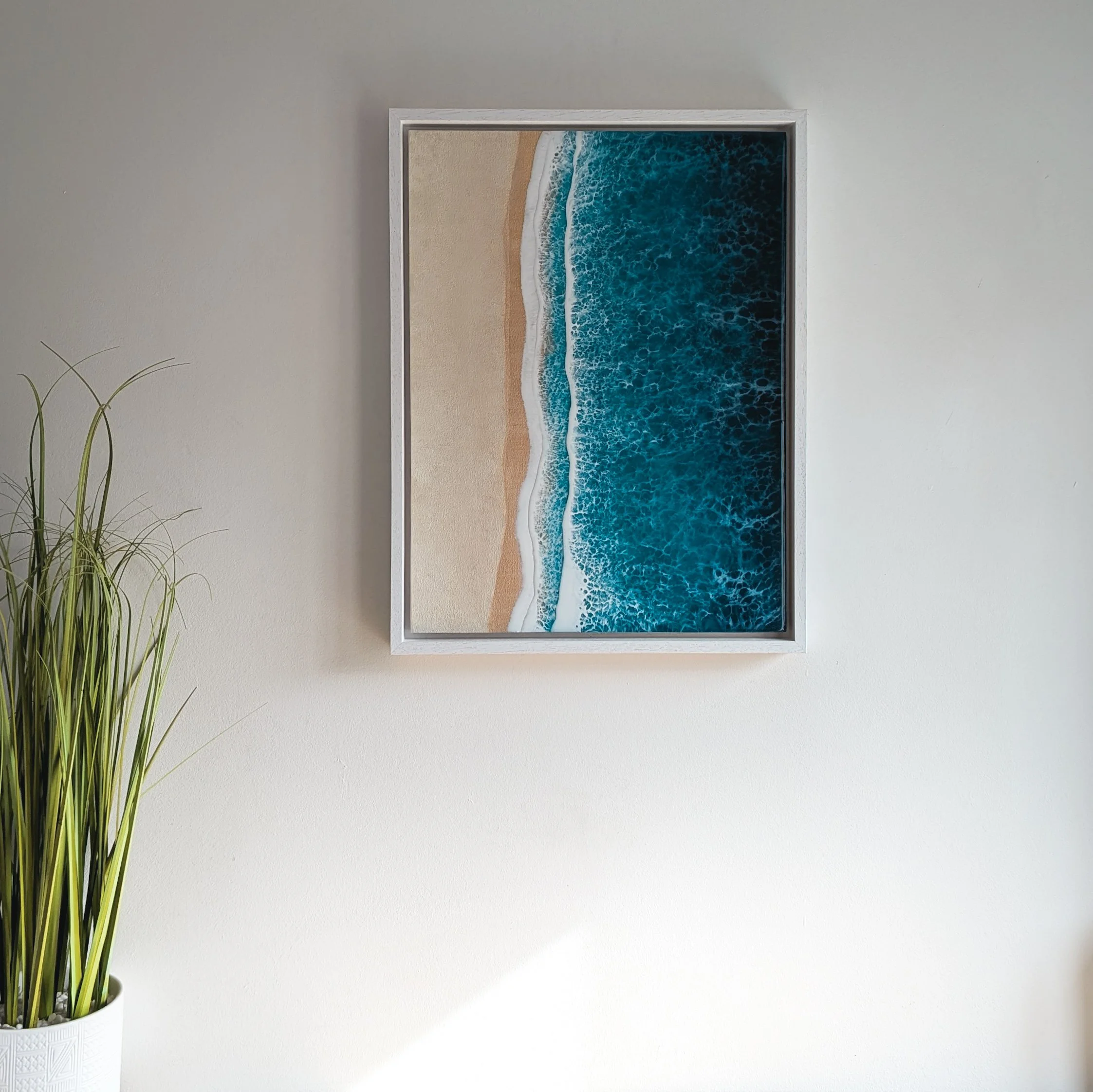 No.6 - Signature Teal 2.0 Resin Ocean Artwork — Tides of Teal
