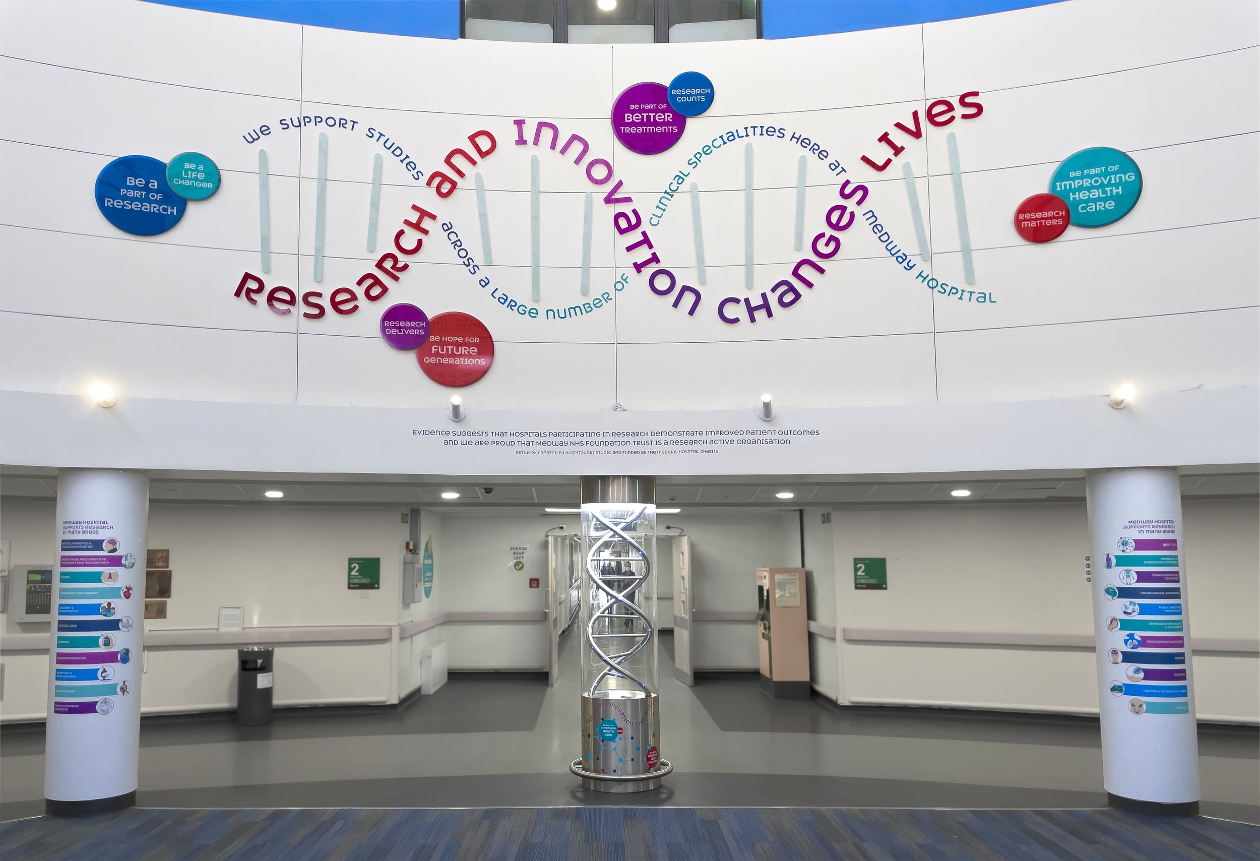 Hospital Art Studio — Revolving DNA Sculpture