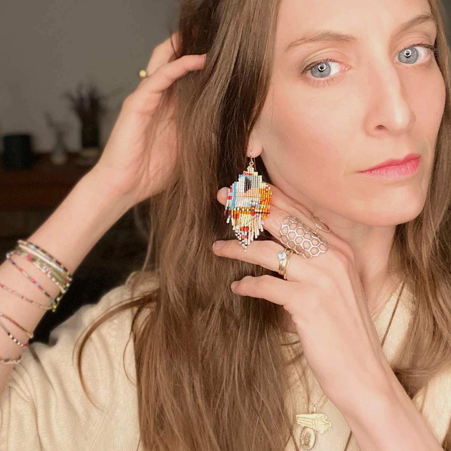 anna roween jewelry — Watercolor Custom Design Earrings