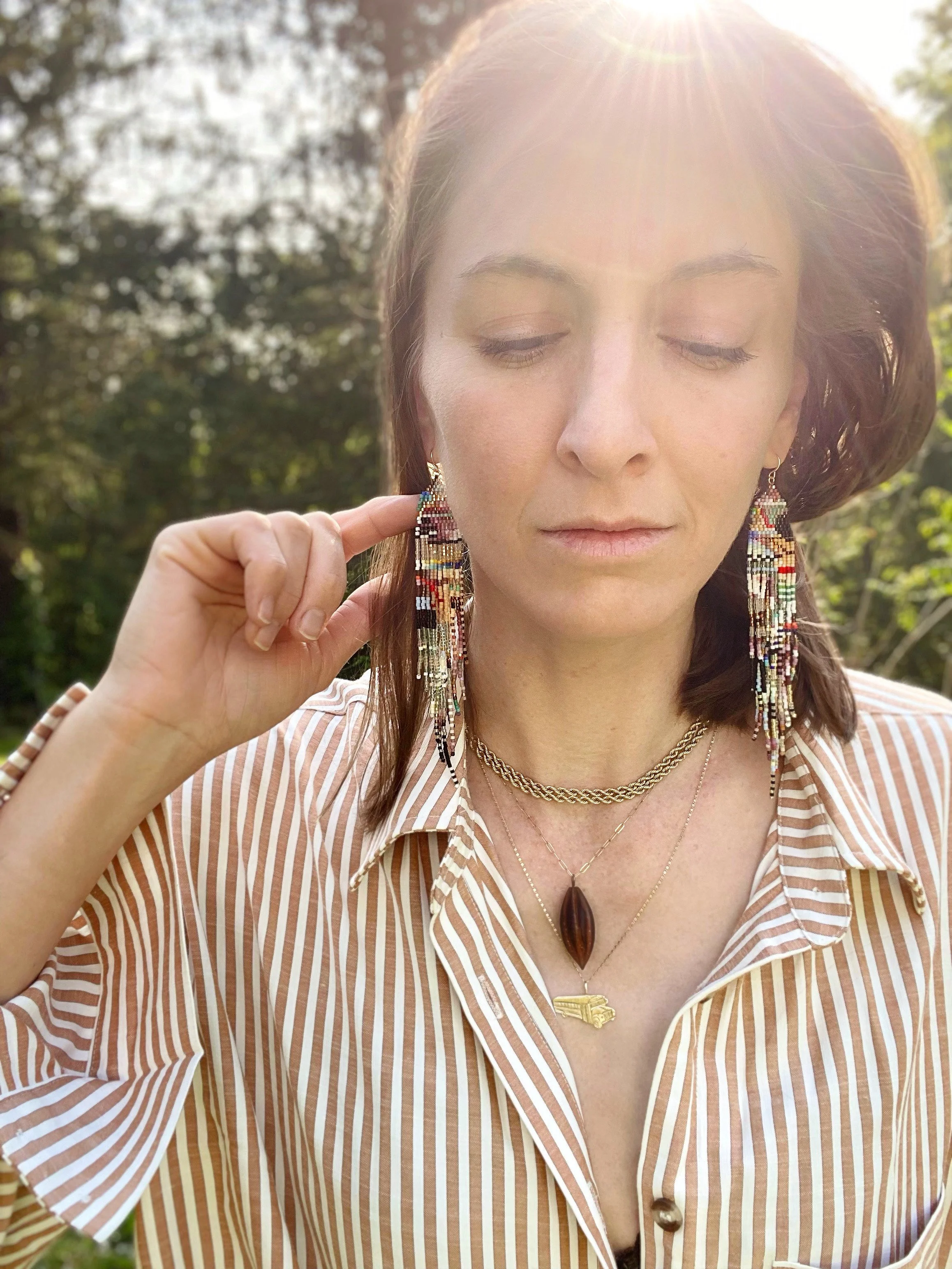 anna roween jewelry — Watercolor Custom Design Earrings