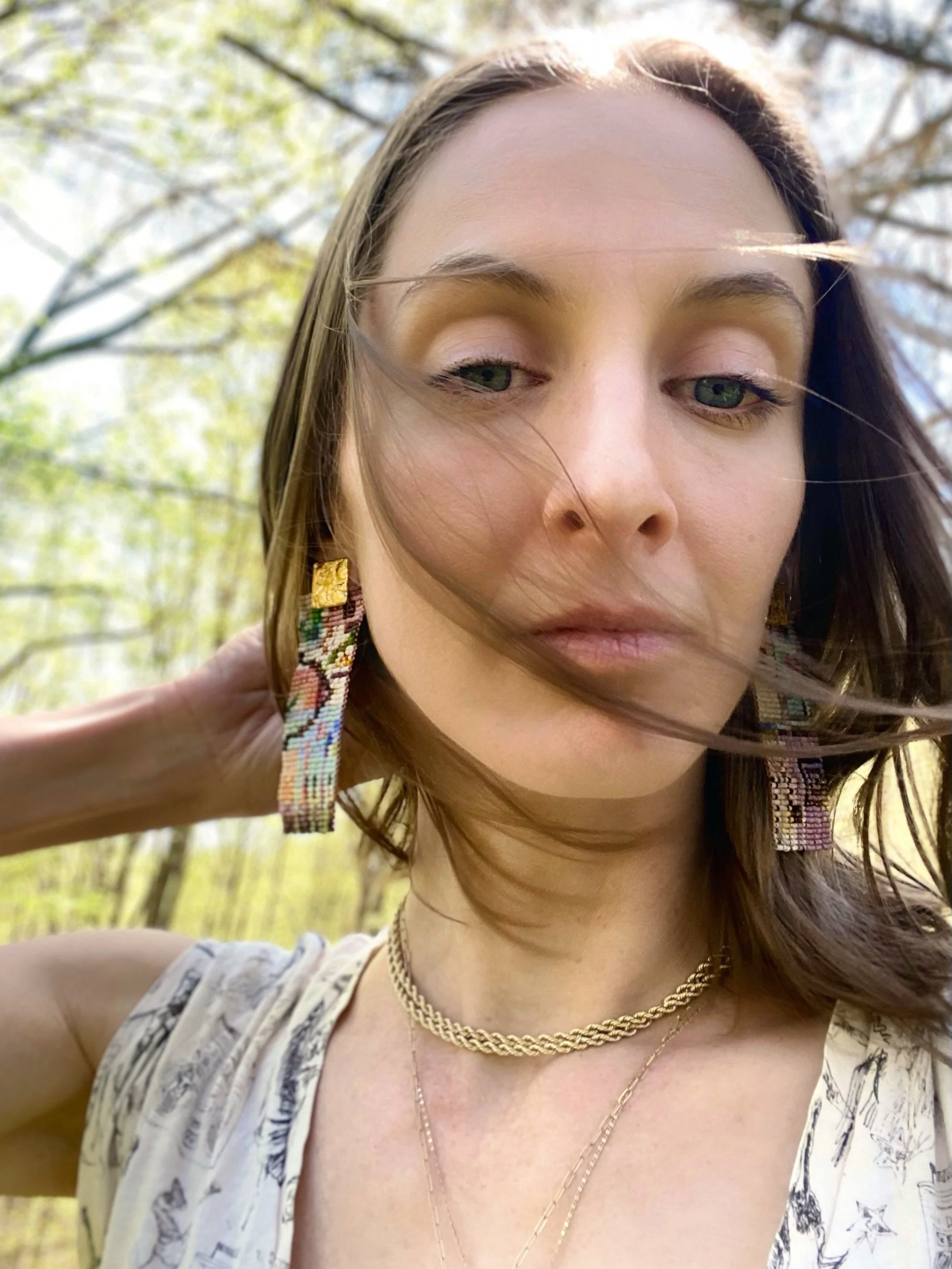anna roween jewelry — Watercolor Custom Design Earrings