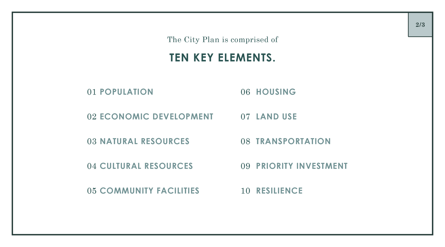 CHARLESTON CITY PLAN