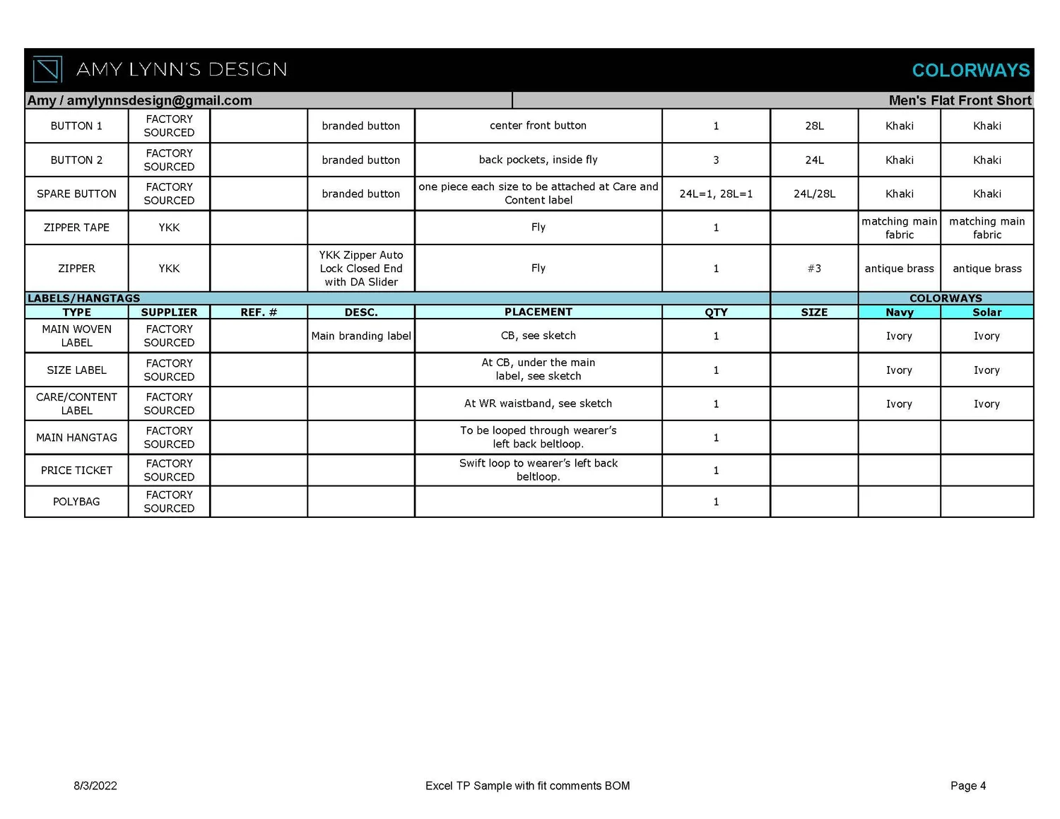 Technical Design — Amy Lynn's Design