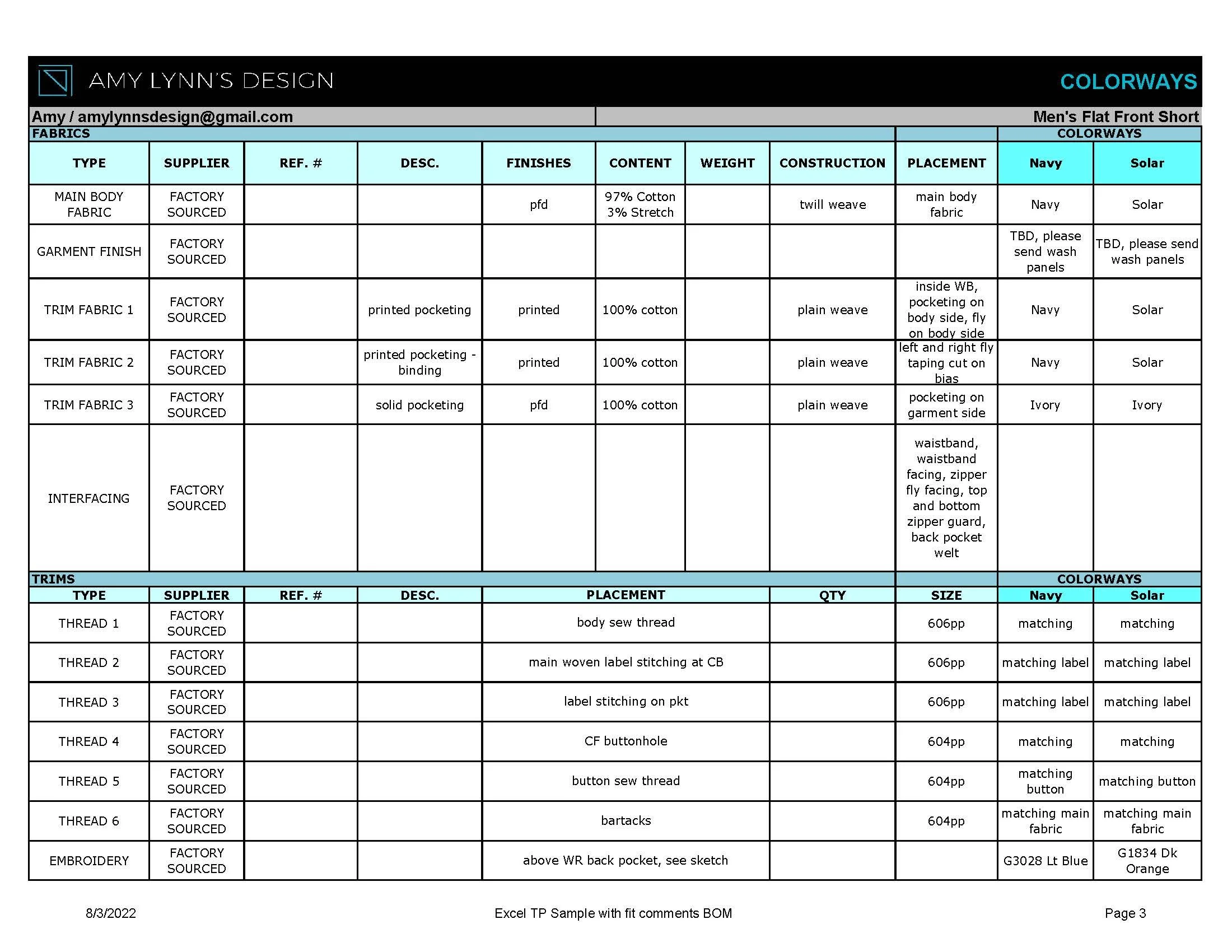 Technical Design — Amy Lynn's Design