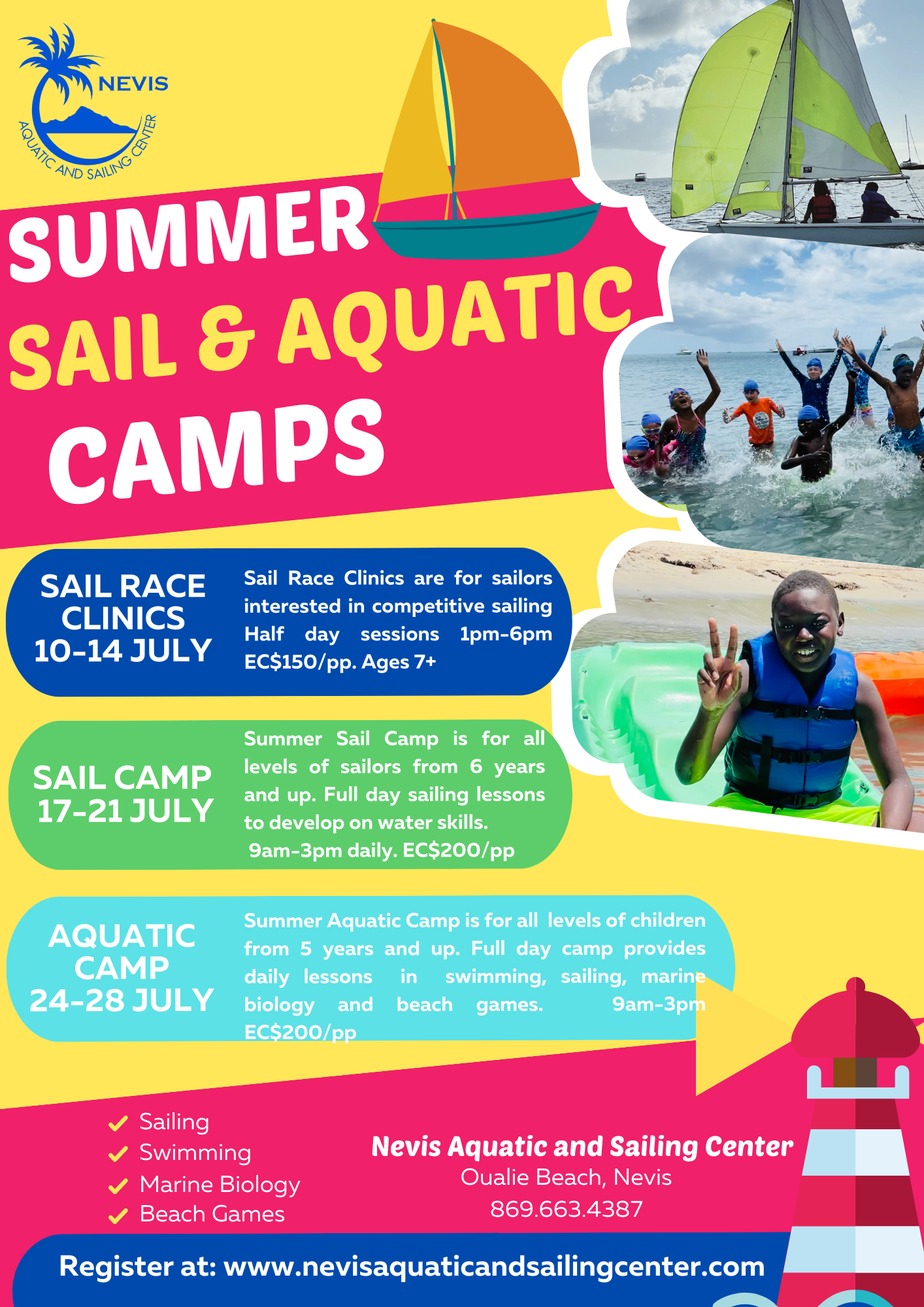 Summer Aquatic Camp 2023 — Nevis Aquatic and Sailing Center