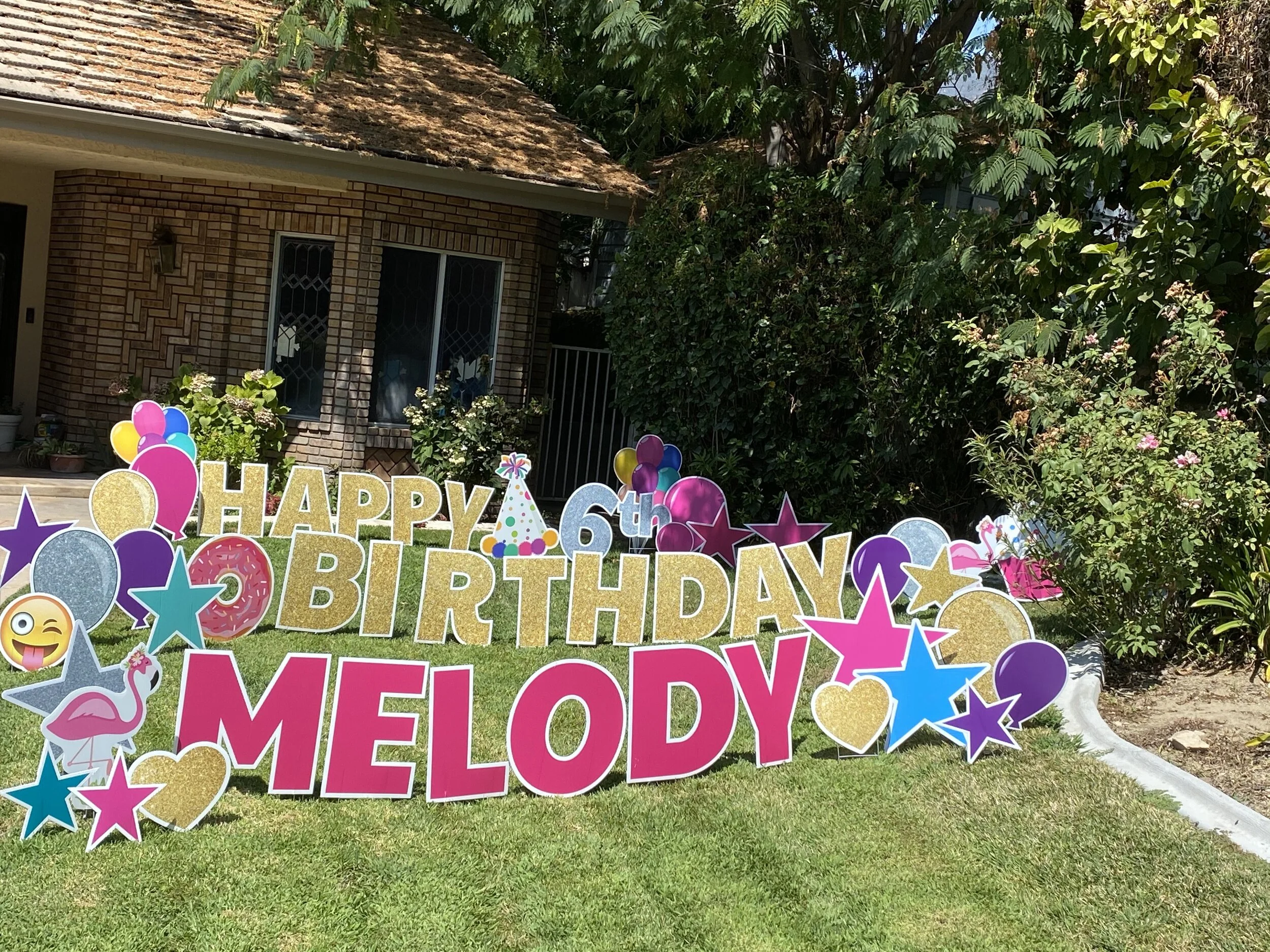 birthday celebration yard signs in monrovia arcadia sierra madre duarte ...