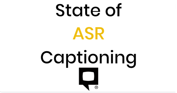 State of ASR — NCI