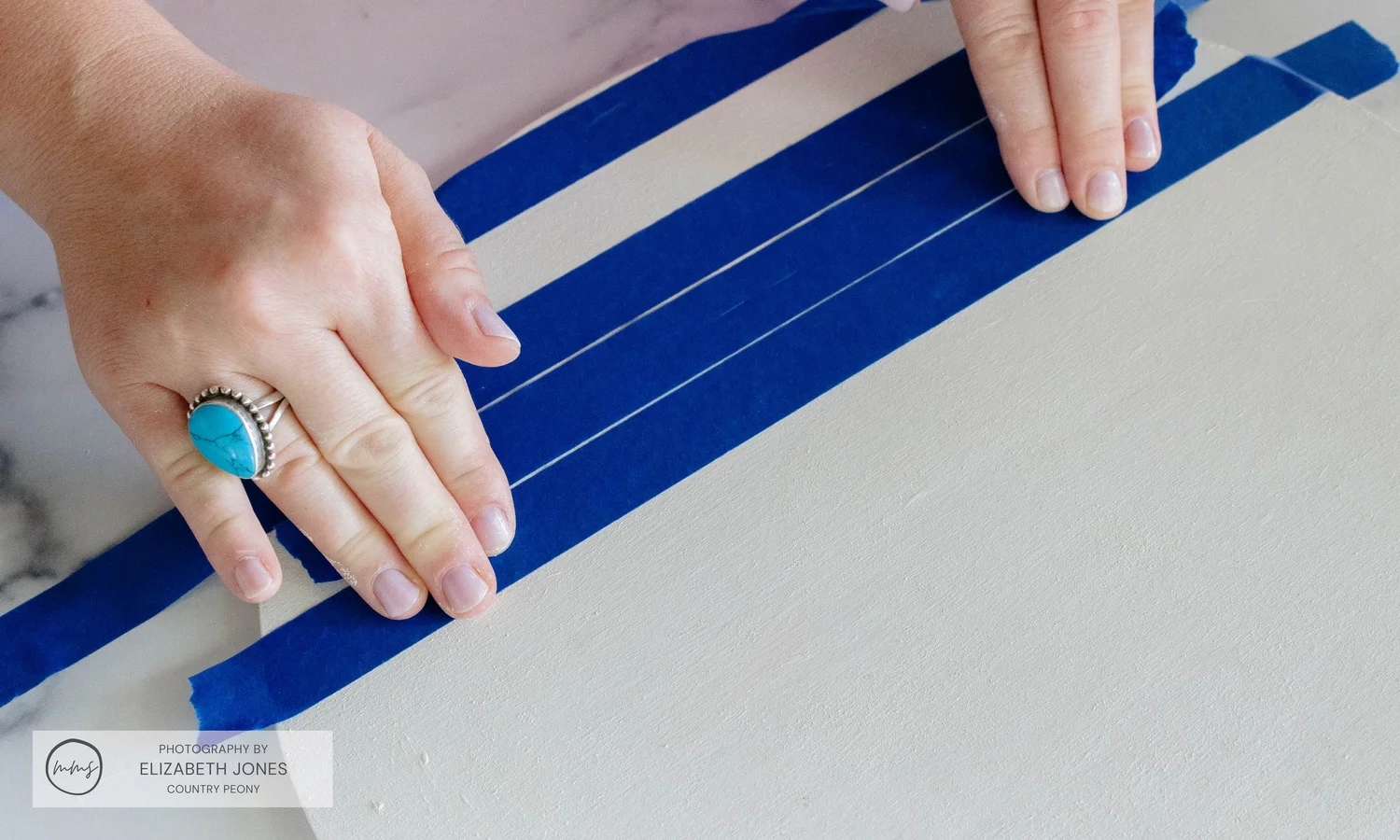 DIY Red, White, And Blue Gingham Chargers — Miss Mustard Seed's Milk Paint