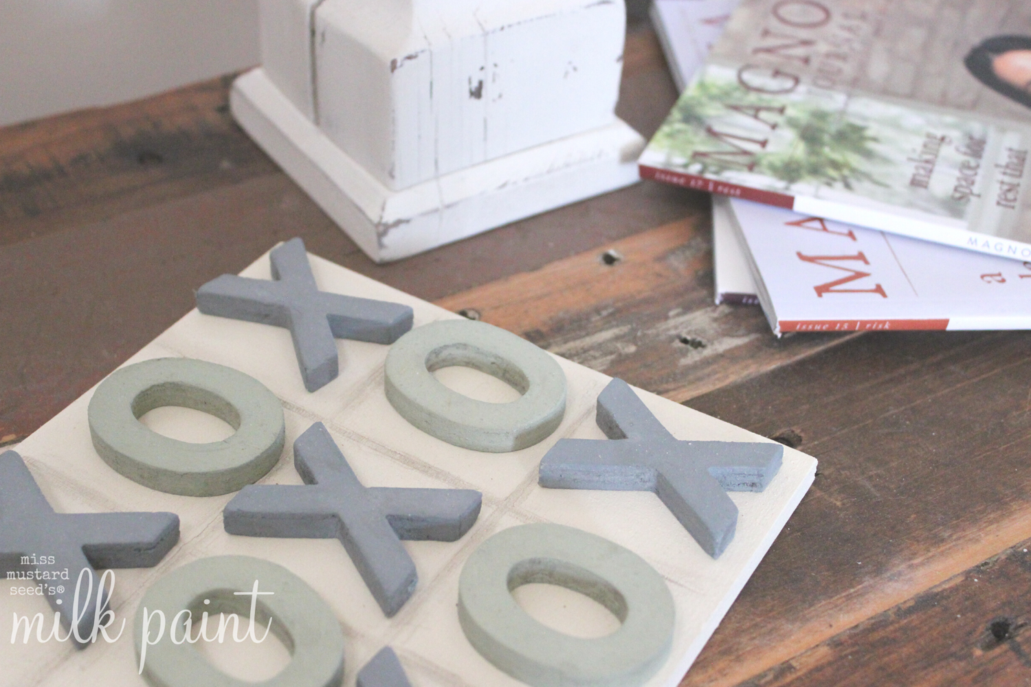 Wooden Tic-Tac-Toe Board — Miss Mustard Seed's Milk Paint