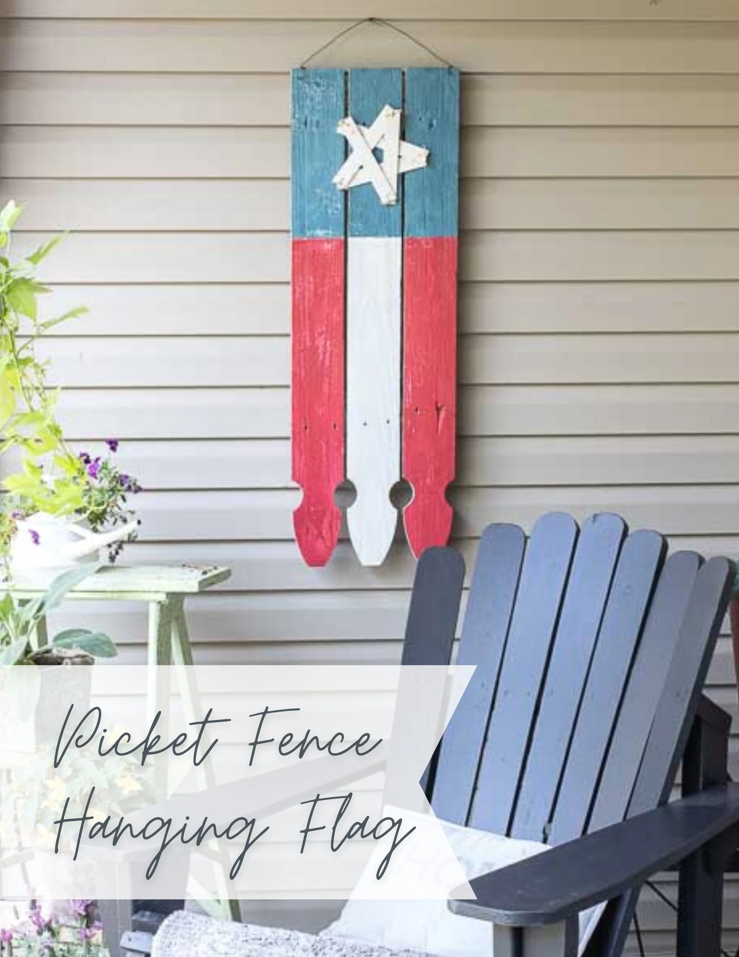 Picket Fence Hanging Flag — Miss Mustard Seed's Milk Paint