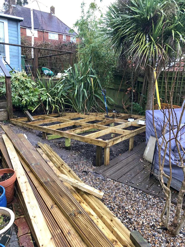 Raised Deck Area — Plane and Simple Garden