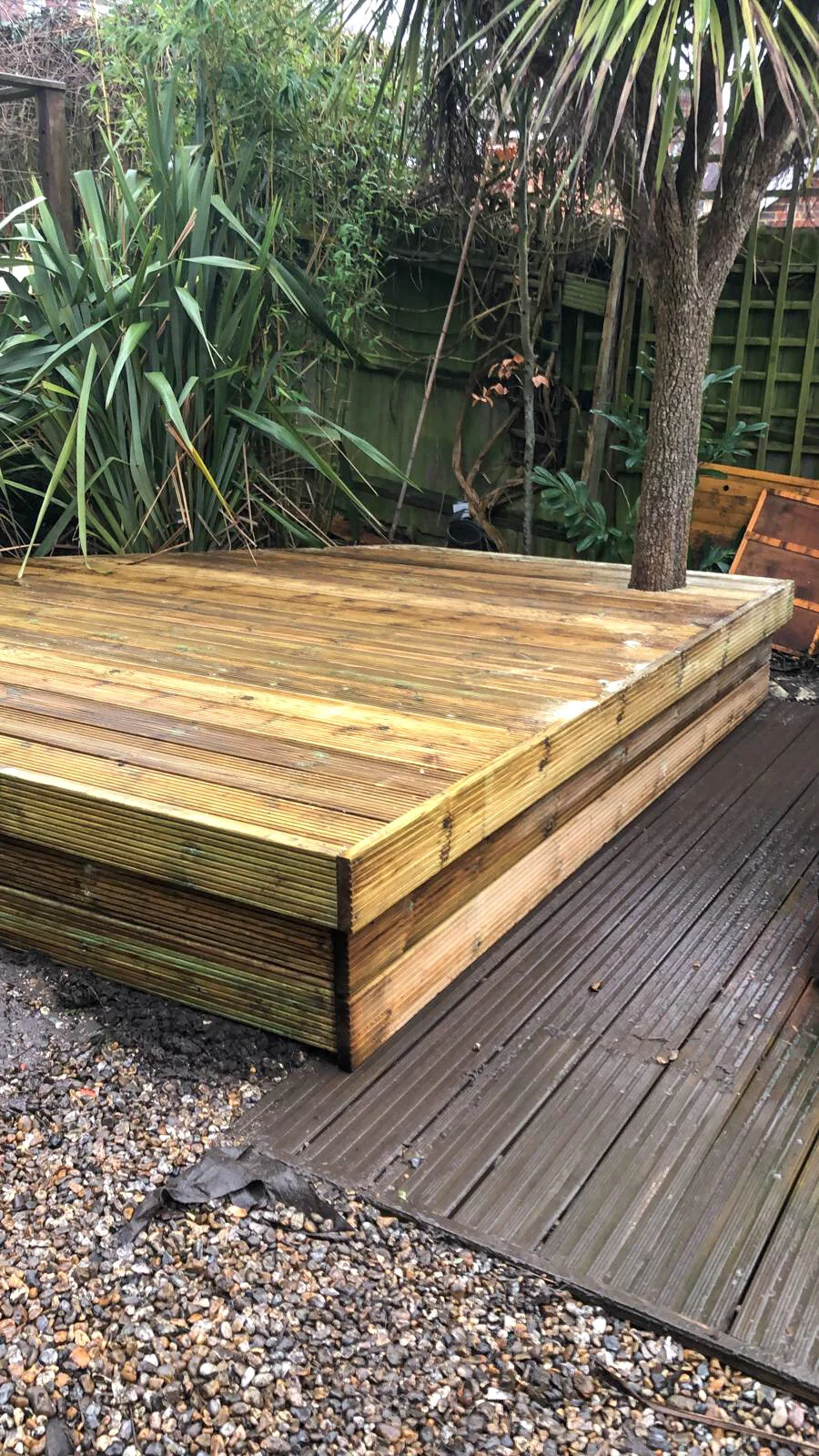 Raised Deck Area — Plane and Simple Garden