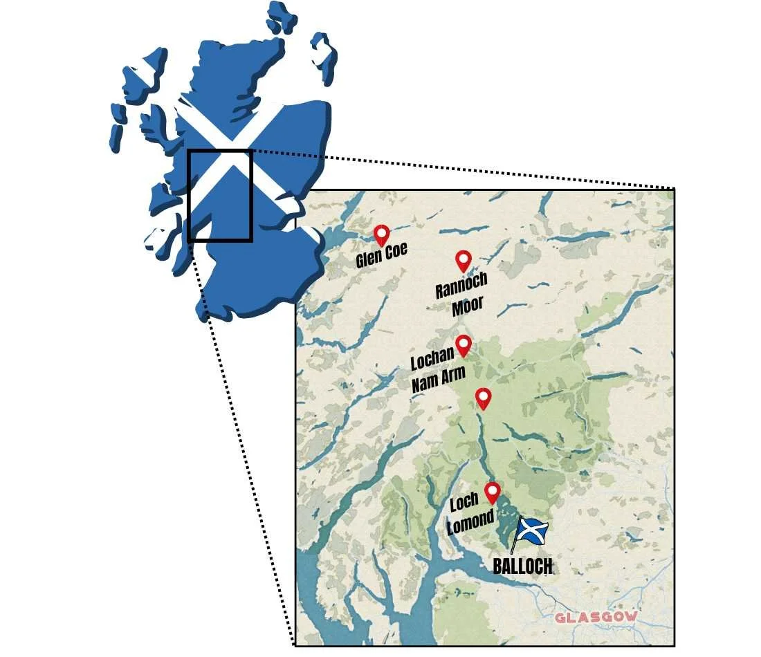 Glencoe and Highlands of Scotland Day Tour from Balloch