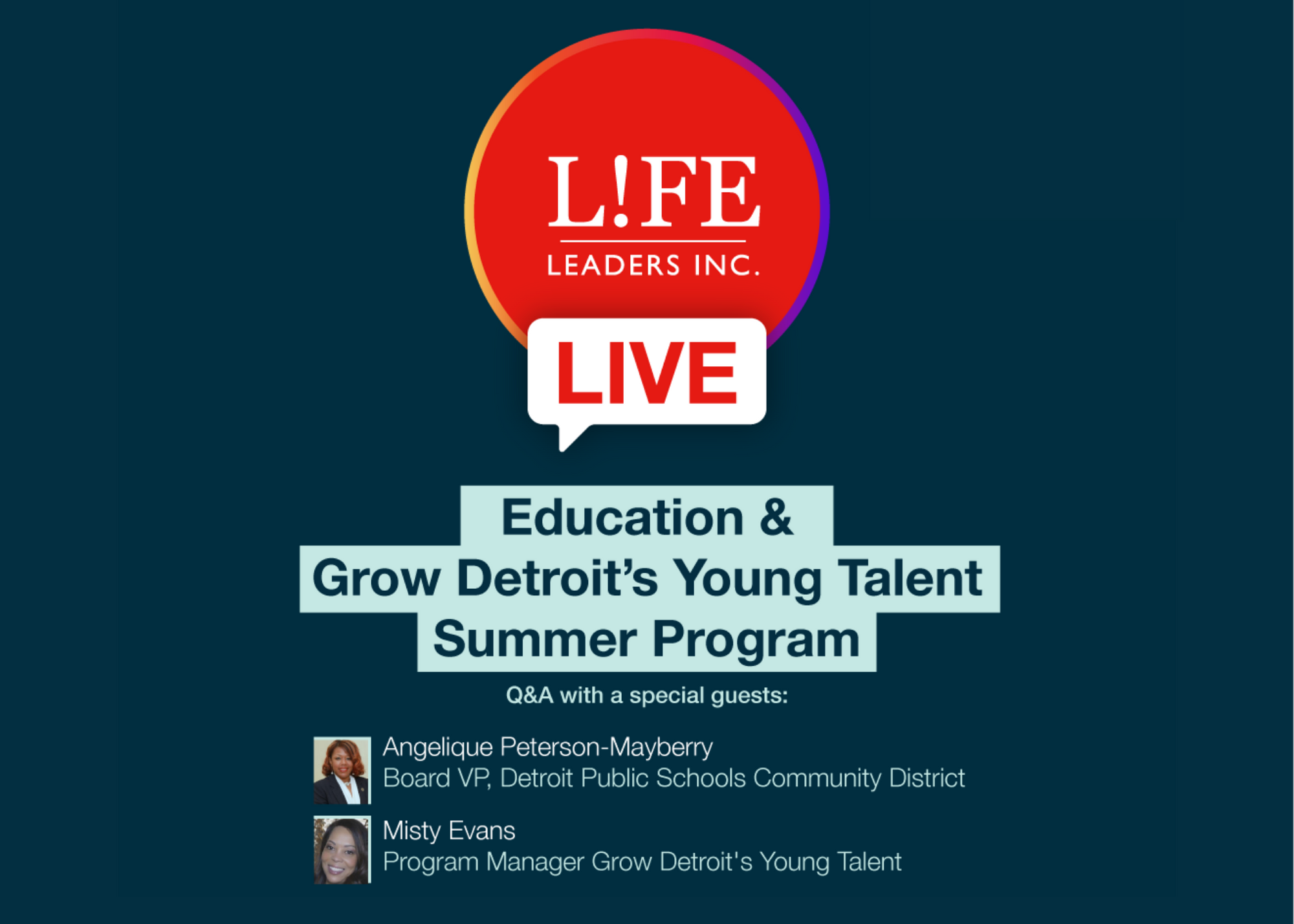 IG LIVE: EDUCATION & GDYT PROGRAM — L!FE Leaders Inc.