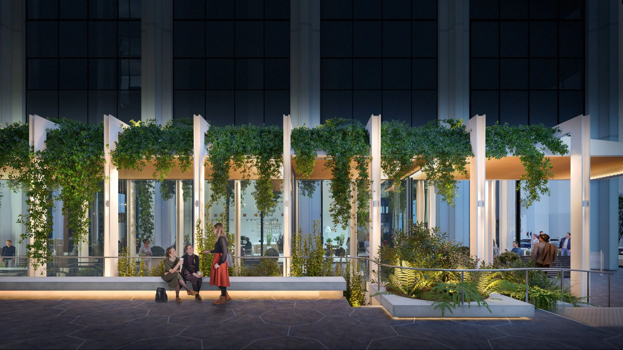 Biophilic Portico Proposed to Revitalize Downtown Core — McKinley Studios