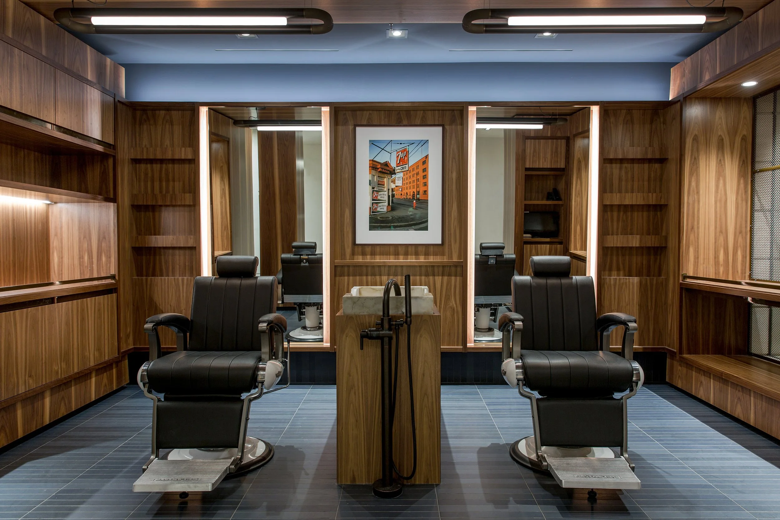 Johnny's Barbershop - Simons Retails — mknly interior design / mknly procurement — McKinley Studios