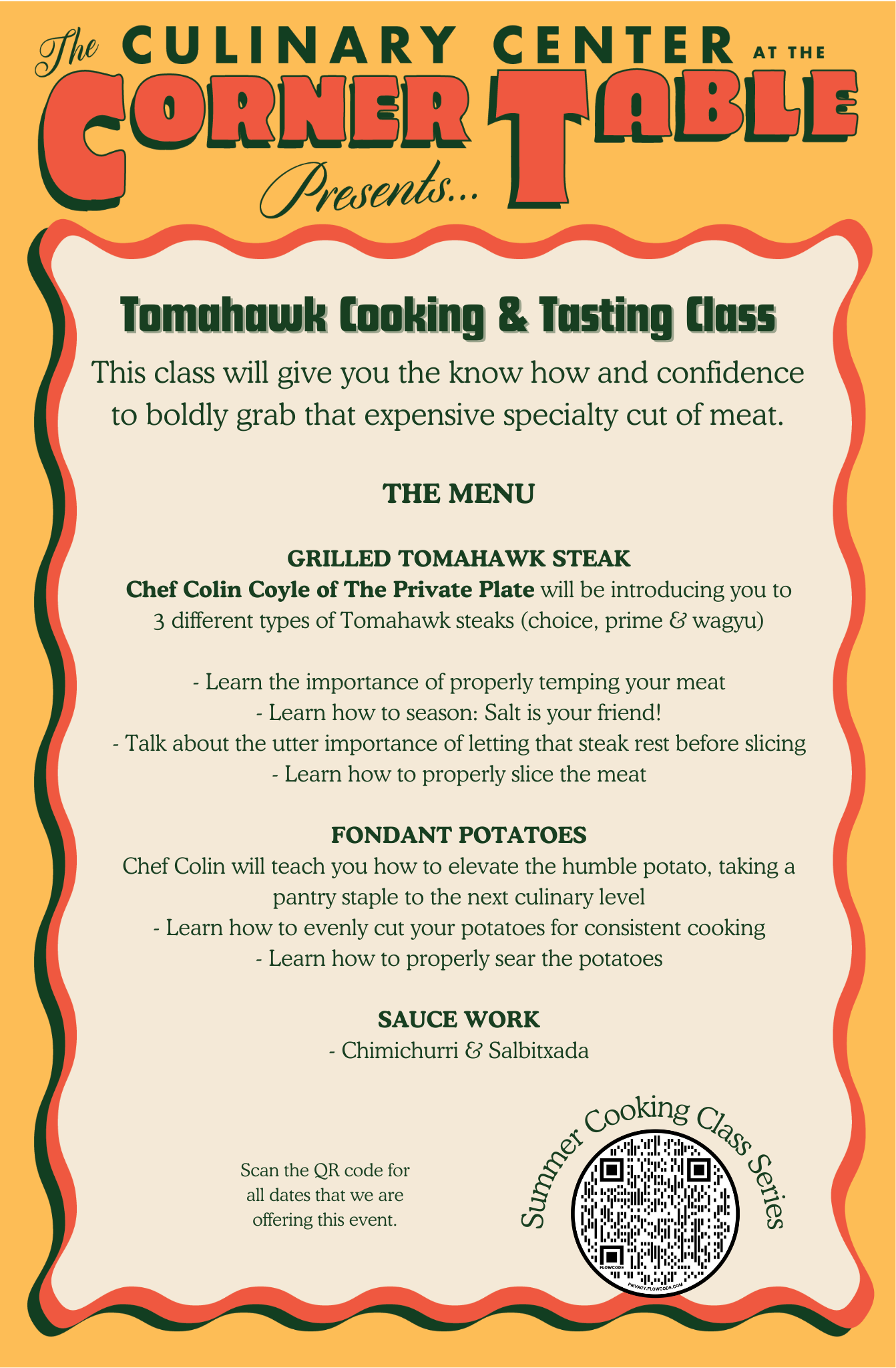 EVENTS CALENDAR — The Corner Table Café