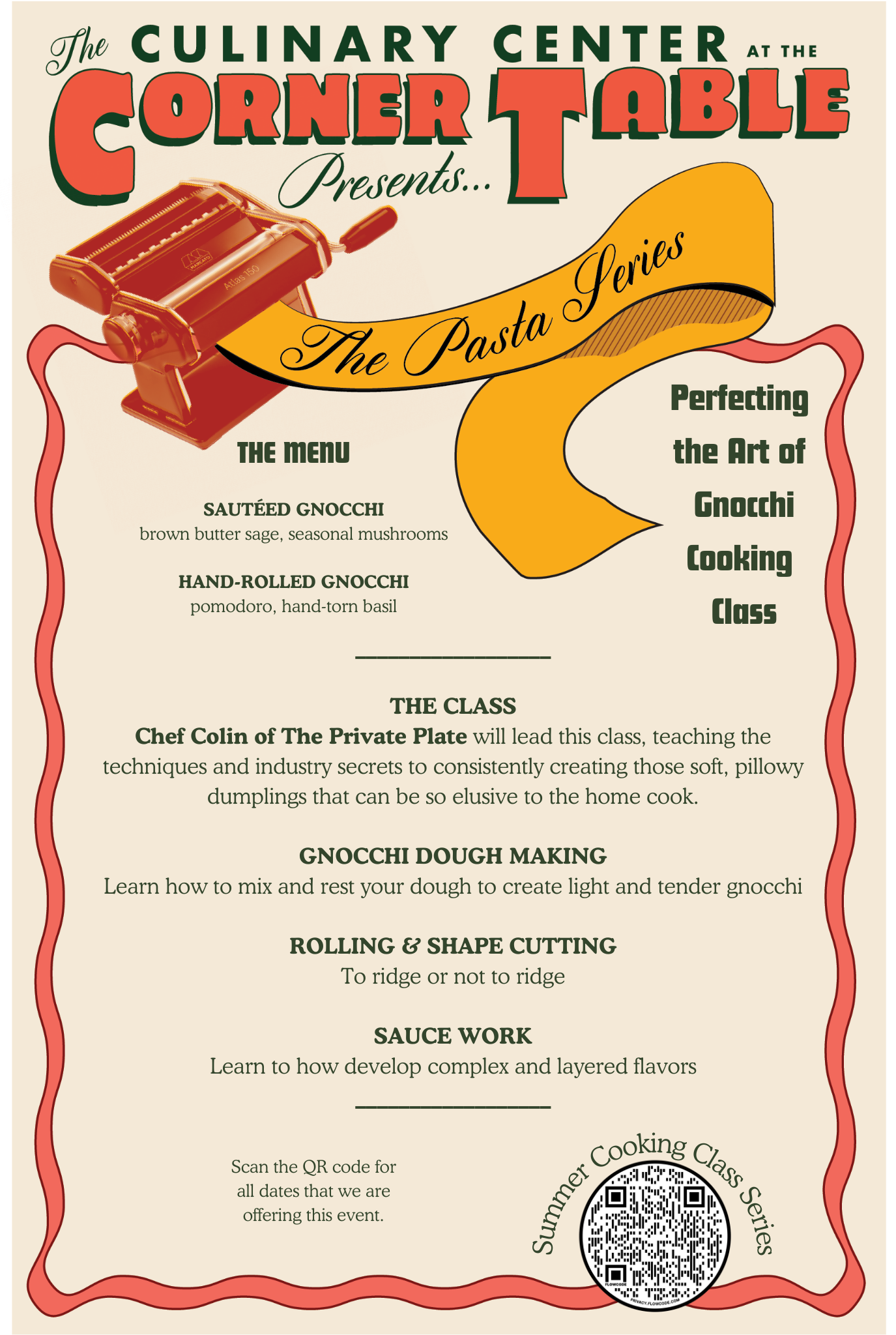 EVENTS CALENDAR — The Corner Table Café