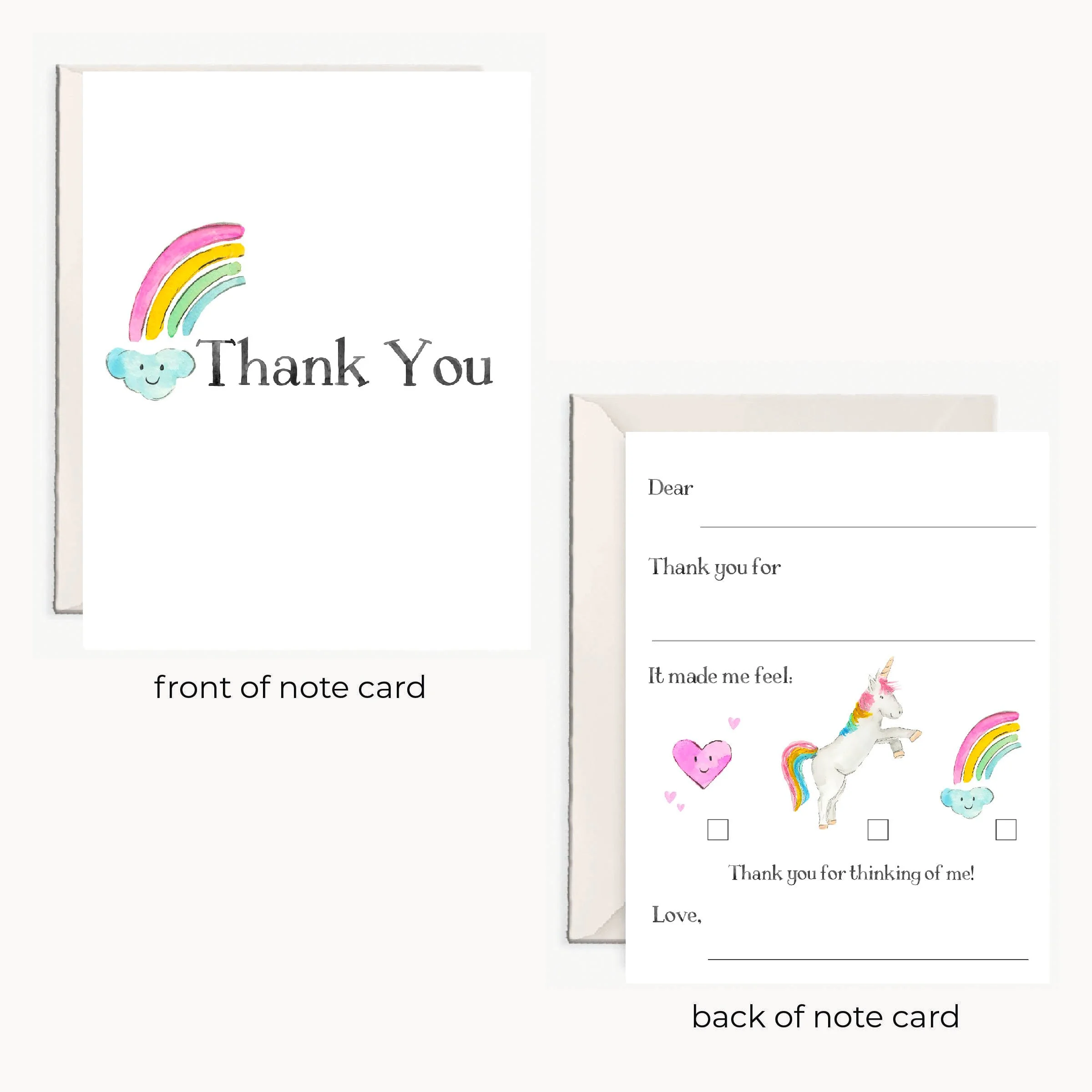 Rainbow Kid Thank You Set — emmy+olly