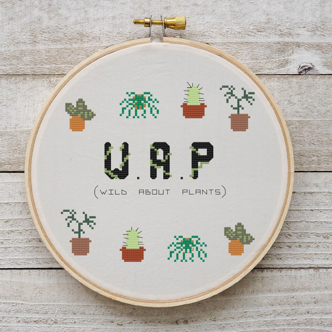 WAP- Wild About Plants Snarky Cross Stitch Pattern — In Stitches by Sara