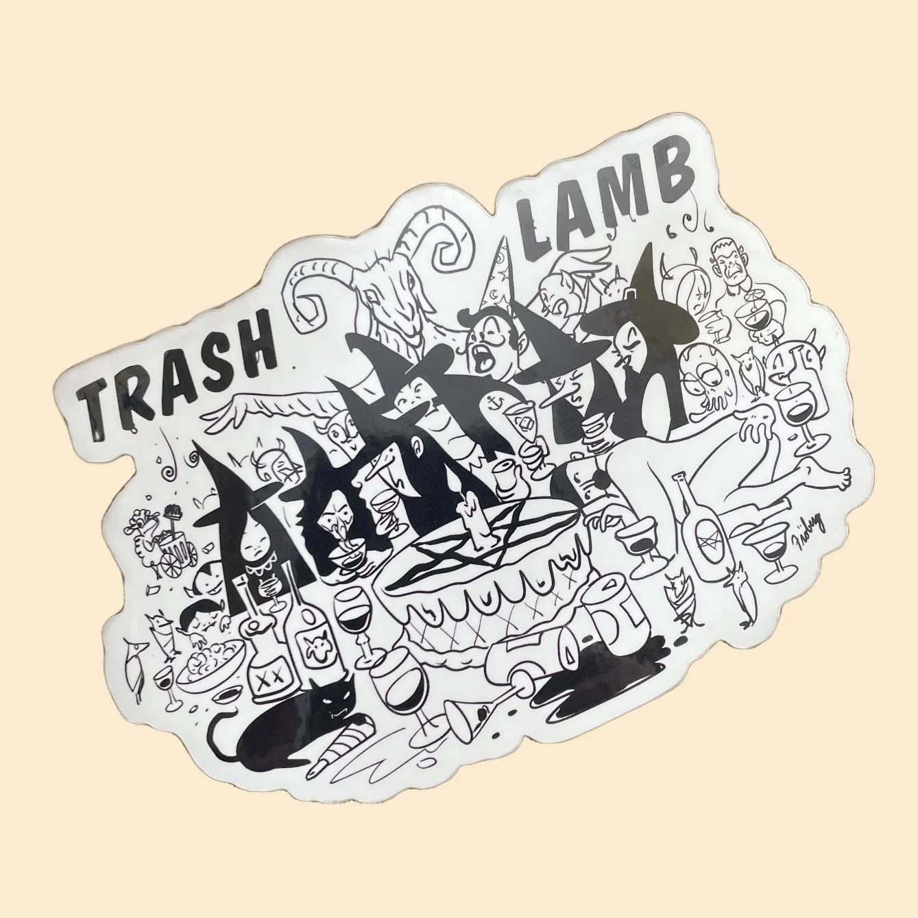 "Trash Lamb" Rick Froberg Sticker — Trash Lamb Gallery