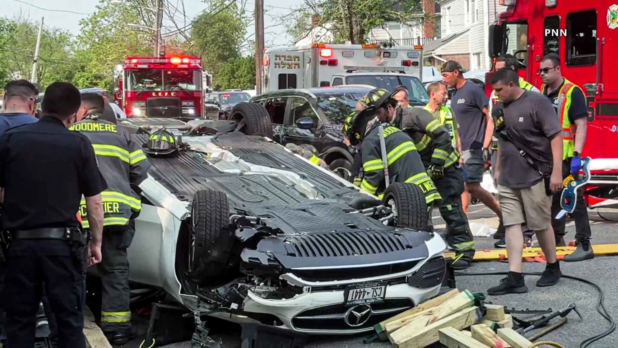 Fatal Woodmere Crash: 1 Dead, 1 Injured After Mercedes Flips Onto Roof ...