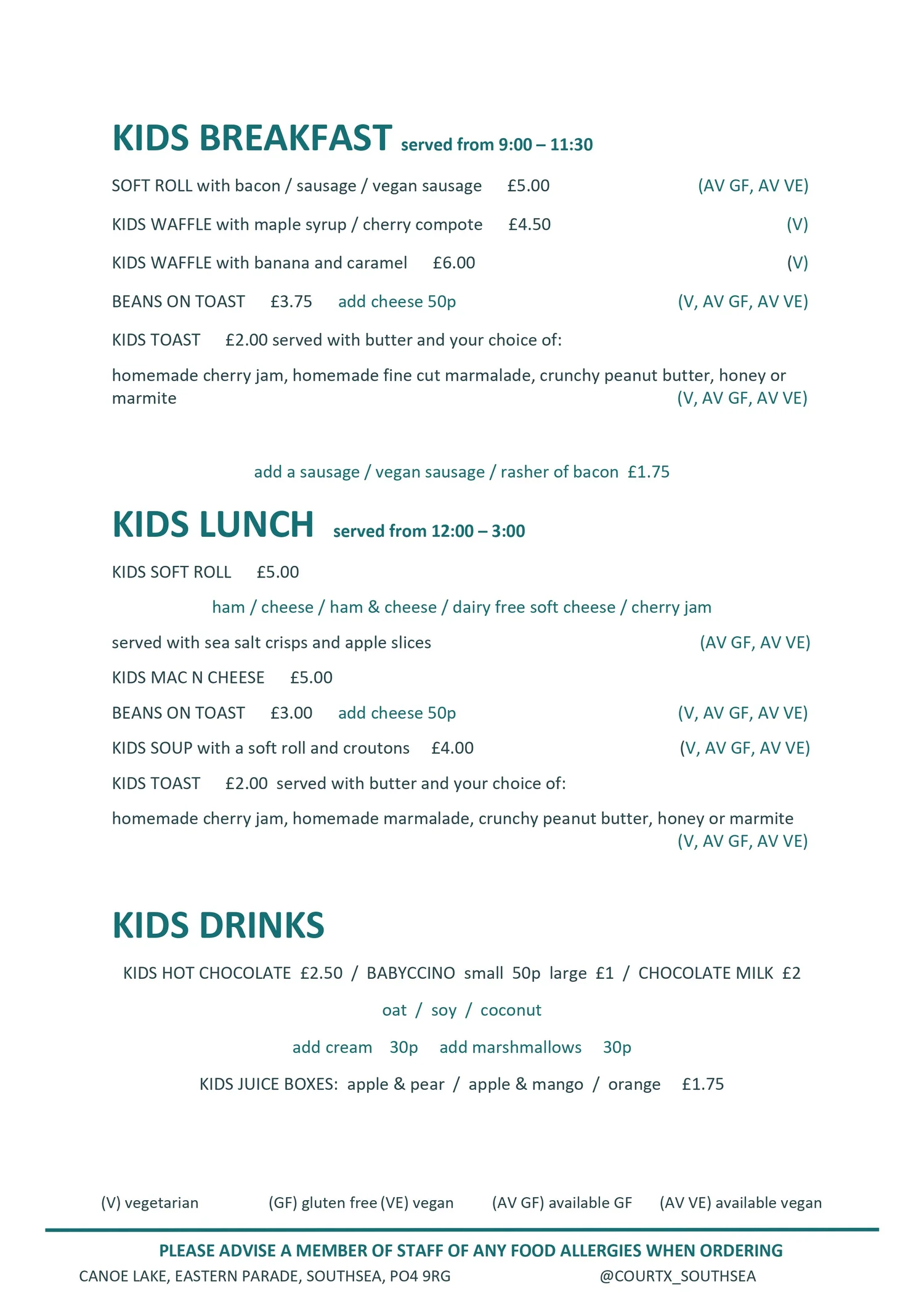 CF Menu — CourtX