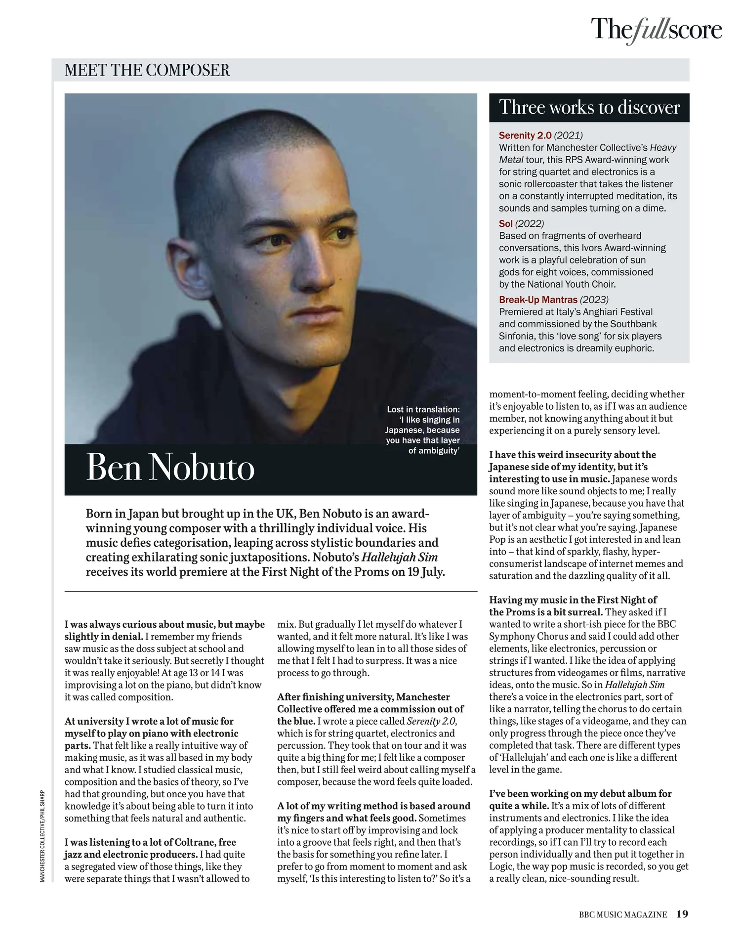 BBC Music Magazine Interview — ben nobuto