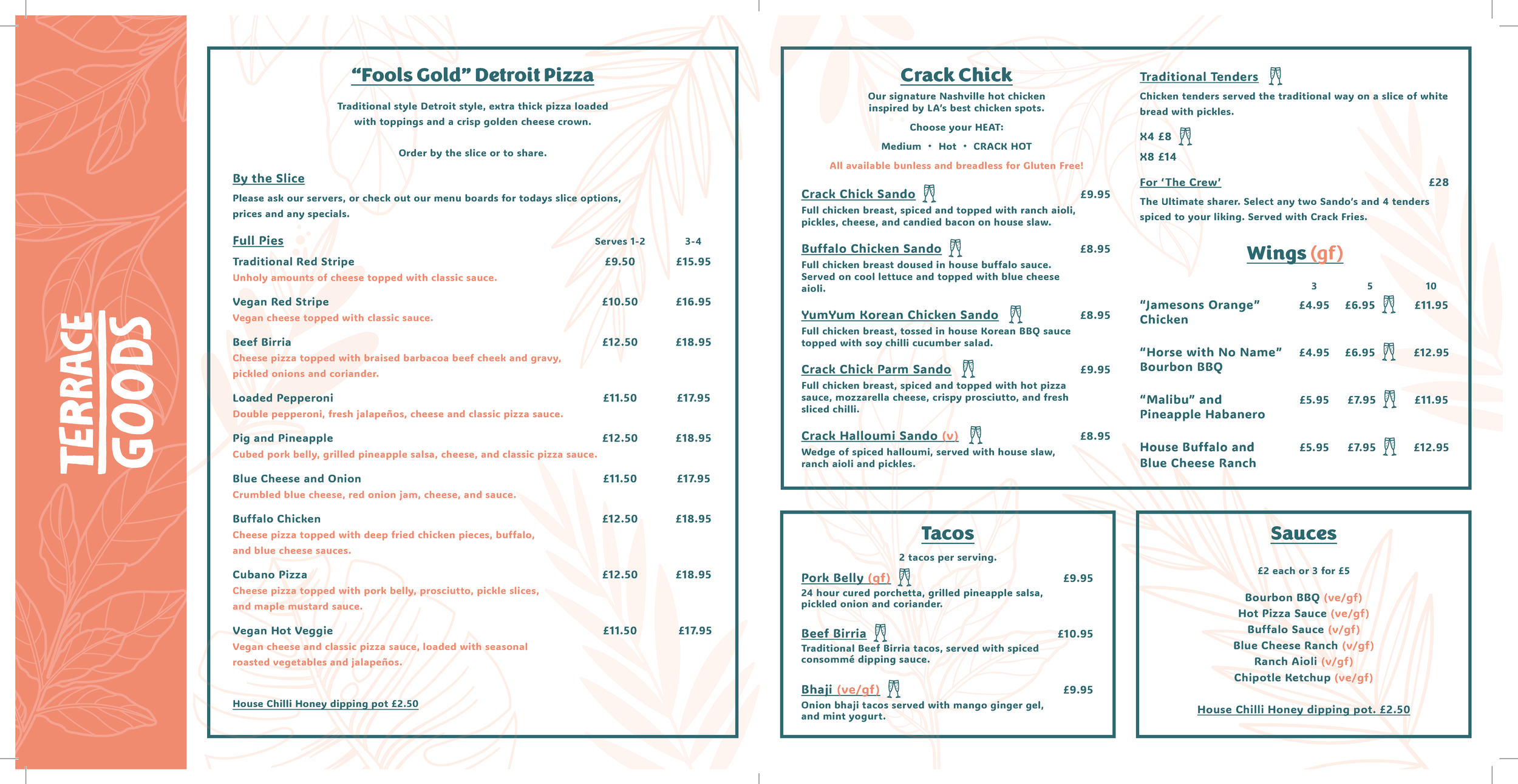 Terrace Goods — Menu