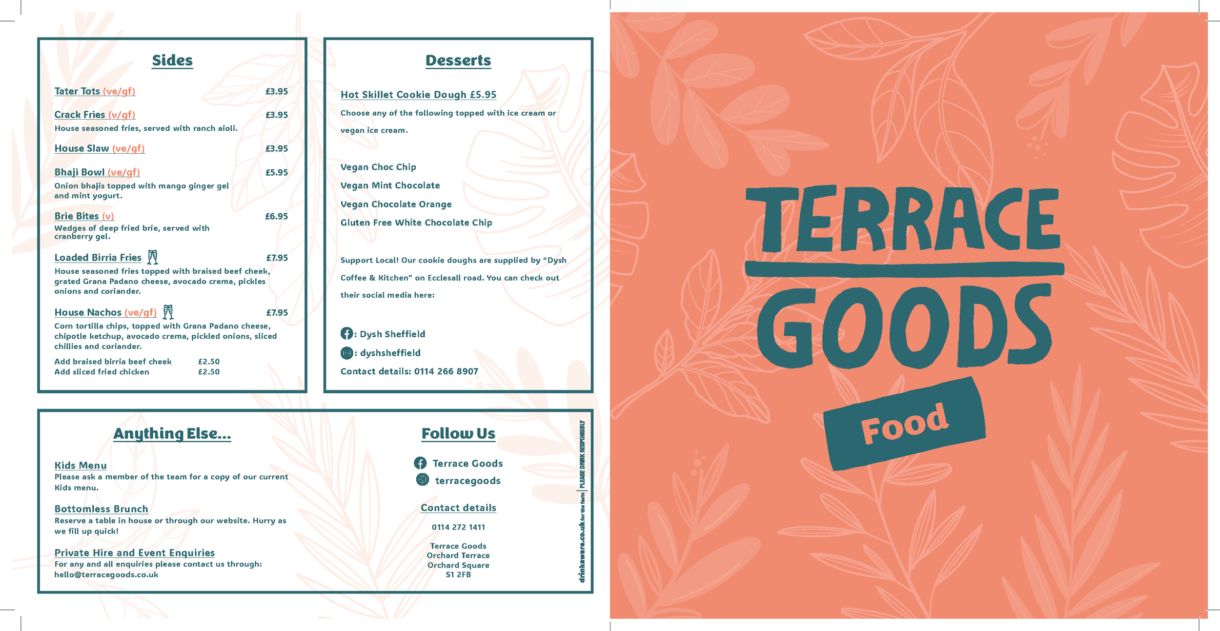 Terrace Goods — Menu