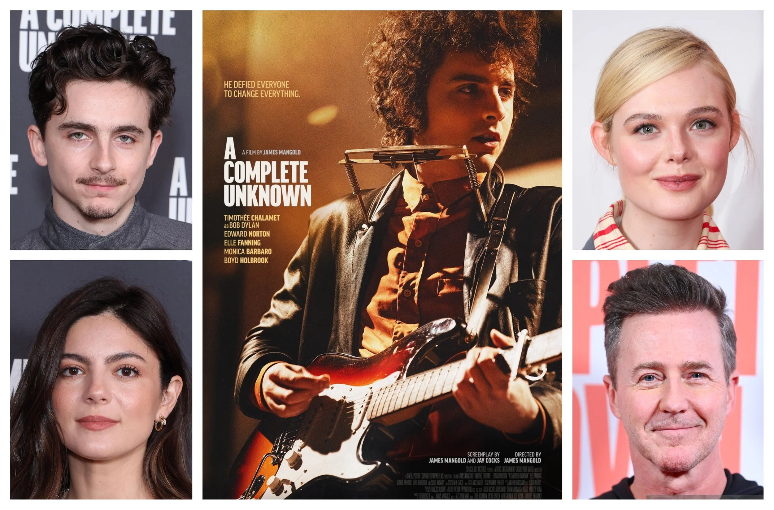 Exclusive: A Complete Unknown cast interviews w/ Timothée Chalamet ...