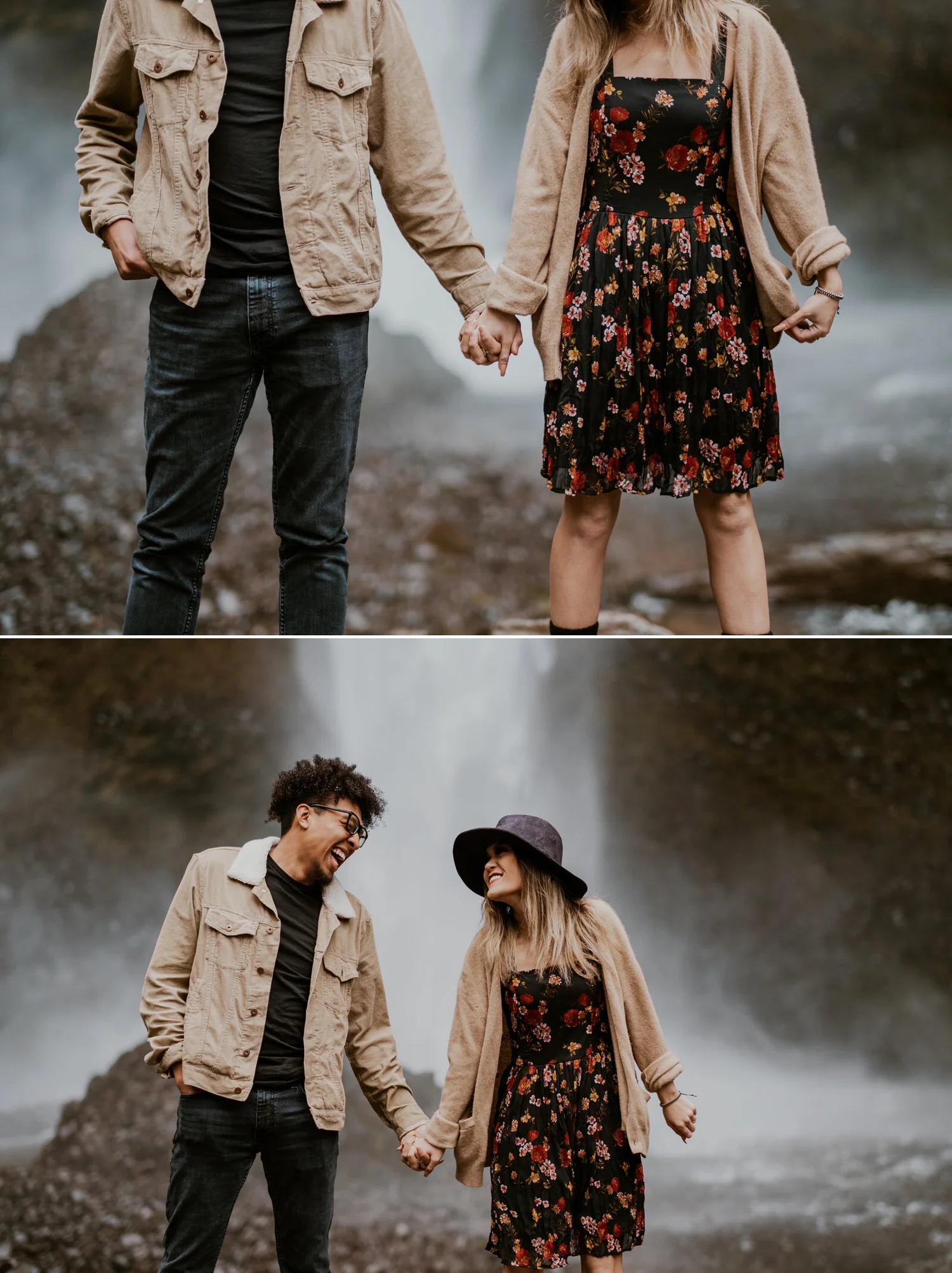 Oregon Waterfall Engagement Photos — Wild Coast | Wedding & Elopement ...