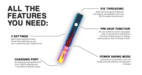 Vape Pen Batteries for your 510 Thread Carts | BOOST