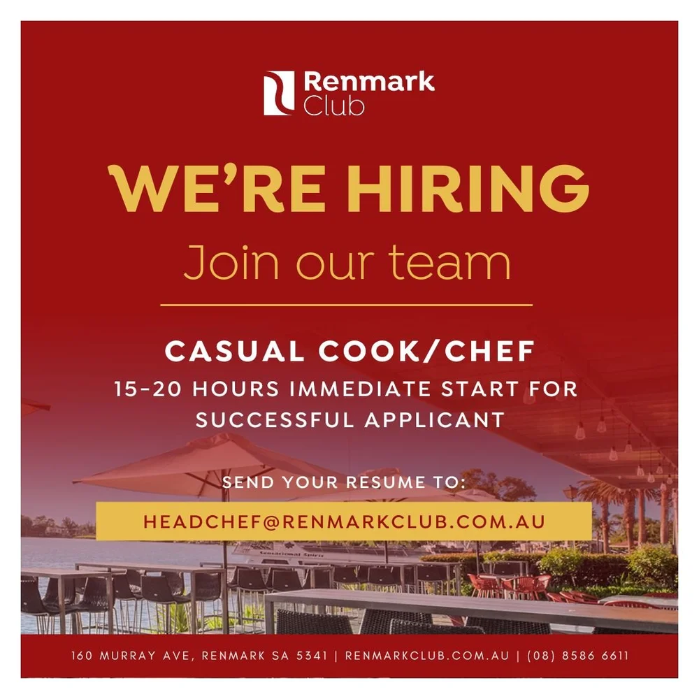 Careers — Renmark Club | Renmark Accomodation | Renmark Wedding Venue ...