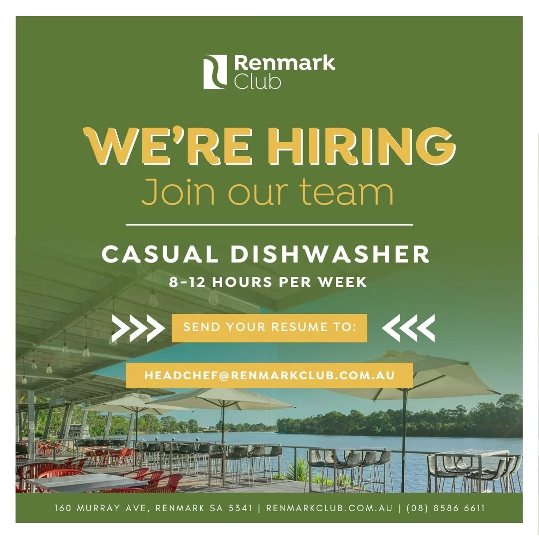 Careers — Renmark Club | Renmark Accomodation | Renmark Wedding Venue ...