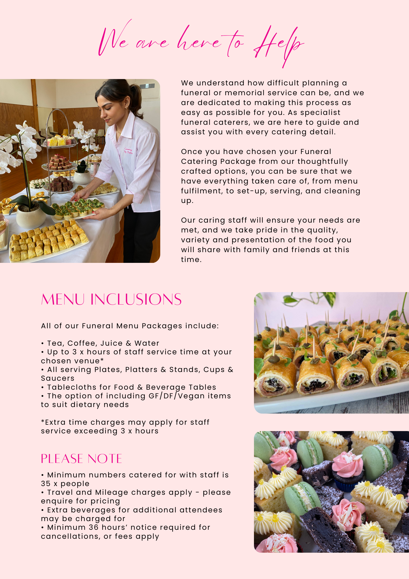 Funeral Catering — Catering by Debbie