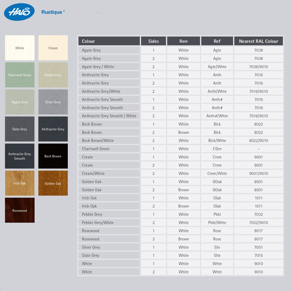 Complete Colour Range of UPVC Windows - Trade only supplier UPVC ...