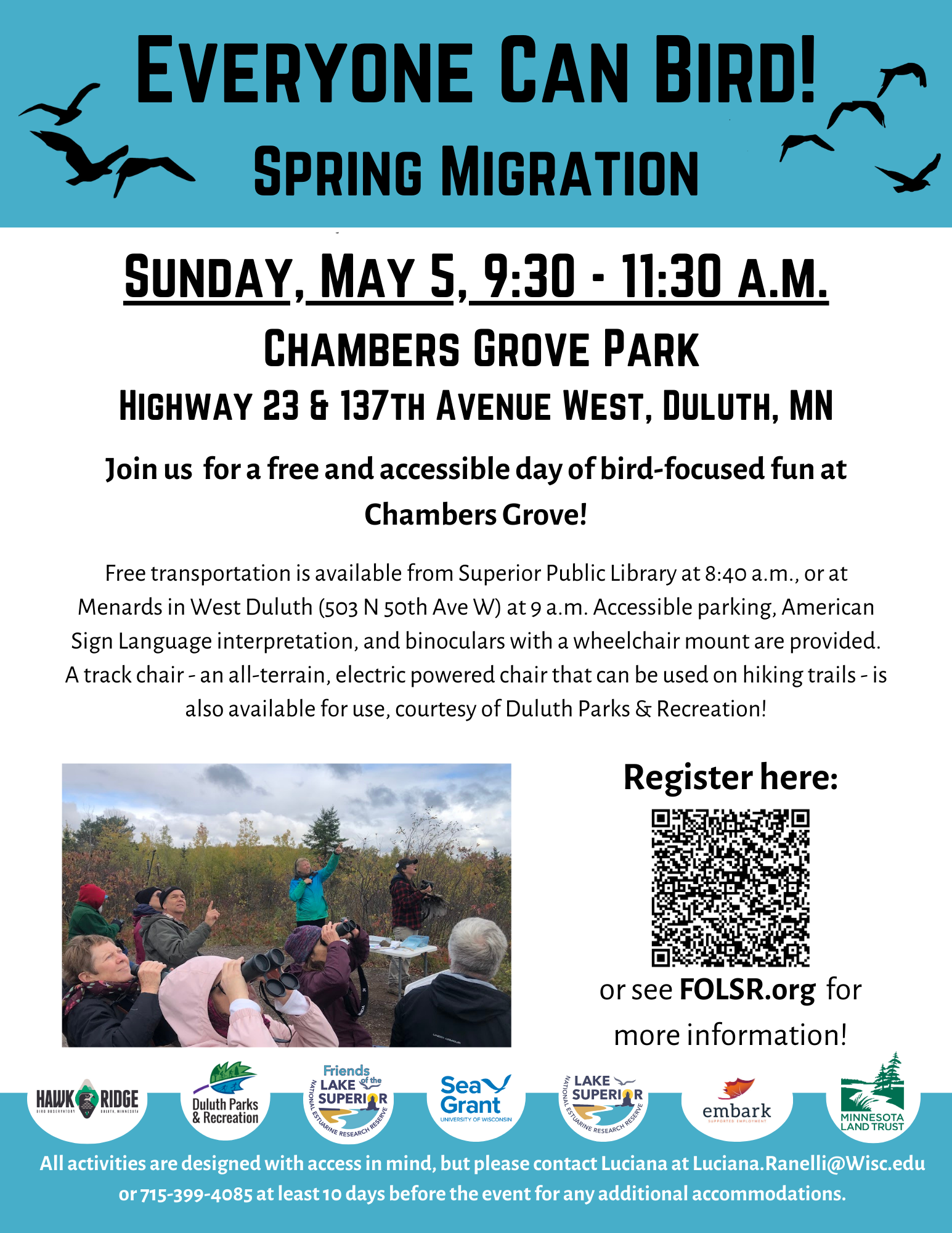 Everyone Can Bird - Spring Migration — Friends of the Lake Superior Reserve
