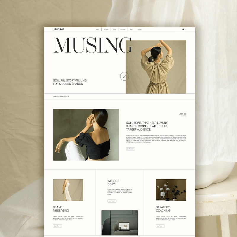 The Styled Square | Premium Squarespace Website Templates