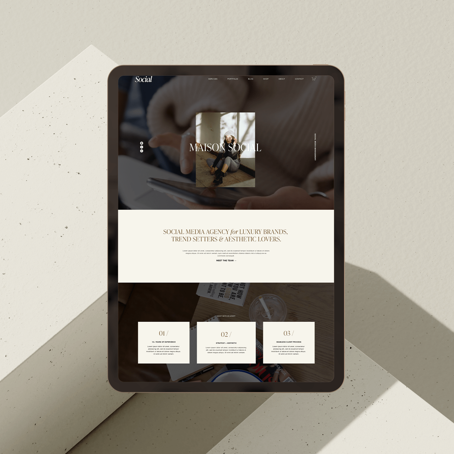 Social | Squarespace 7.1 Website Template — The Styled Square | Premium ...