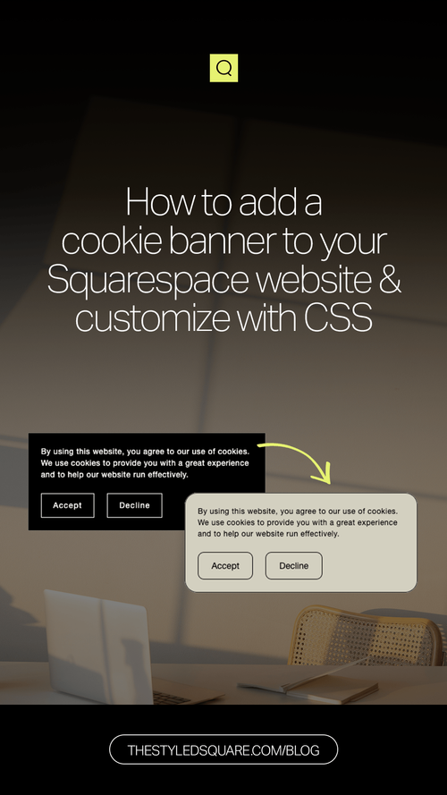 How to add a cookie banner to your Squarespace website & customize ...