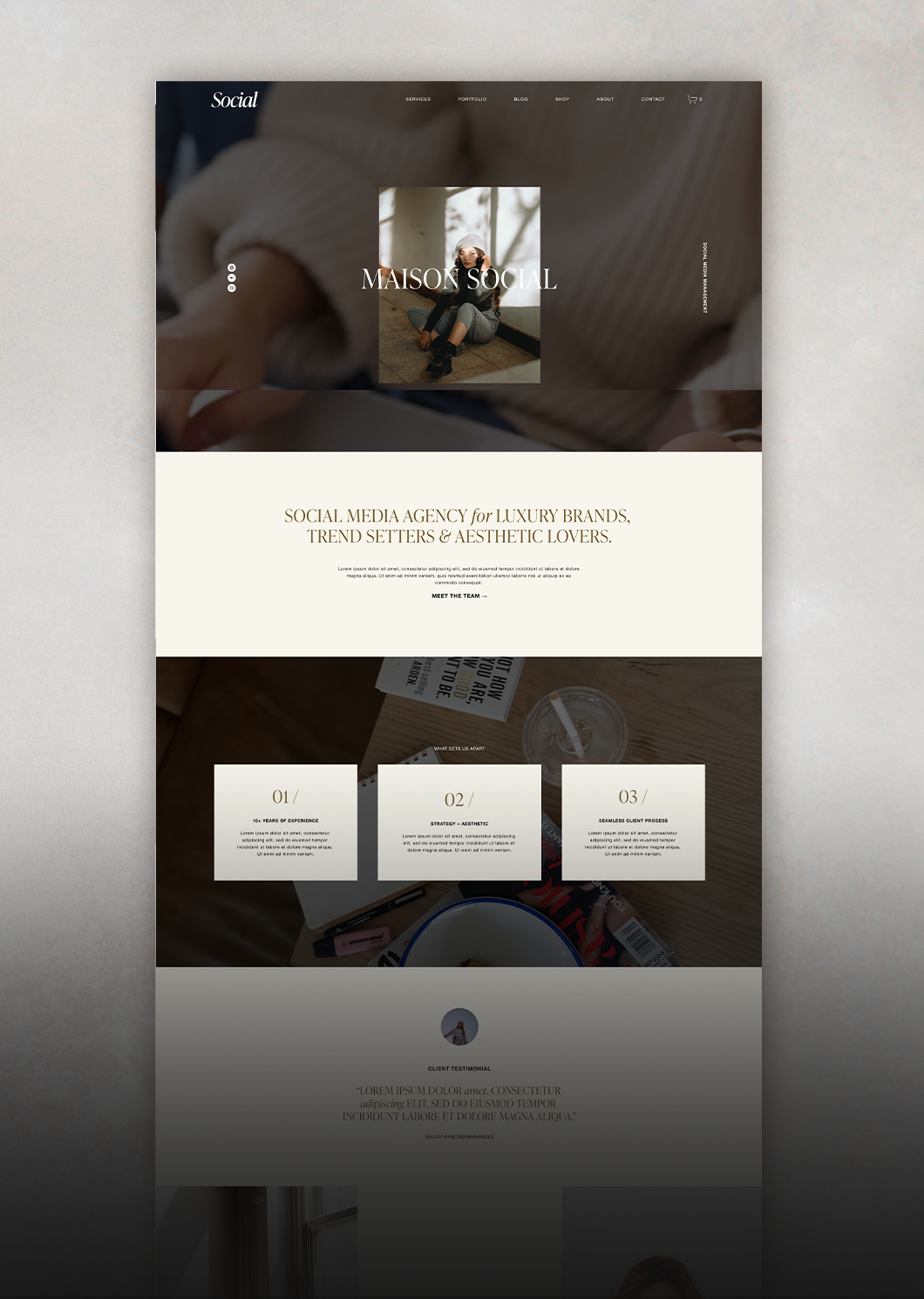 Social | Squarespace 7.1 Website Template — The Styled Square | Premium ...
