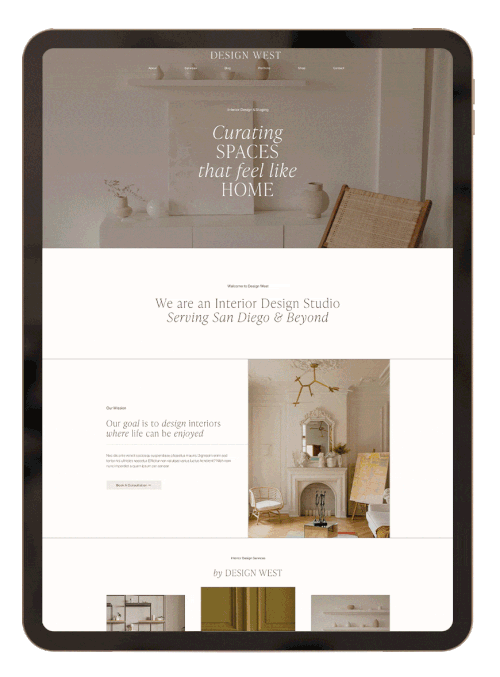 Design West | Squarespace 7.1 Website Template — The Styled Square ...