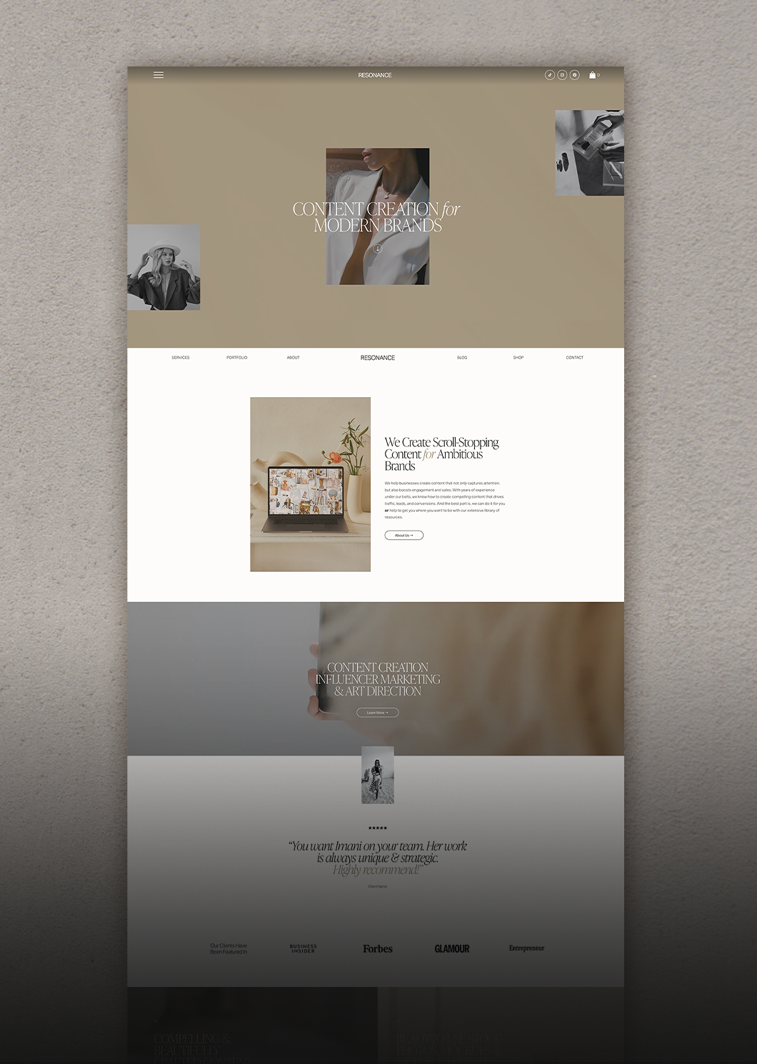 Resonance | Premium Squarespace 7.1 Website Template — The Styled ...