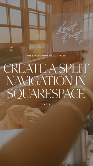How to create a split navigation in Squarespace 7.1 with CSS — The ...